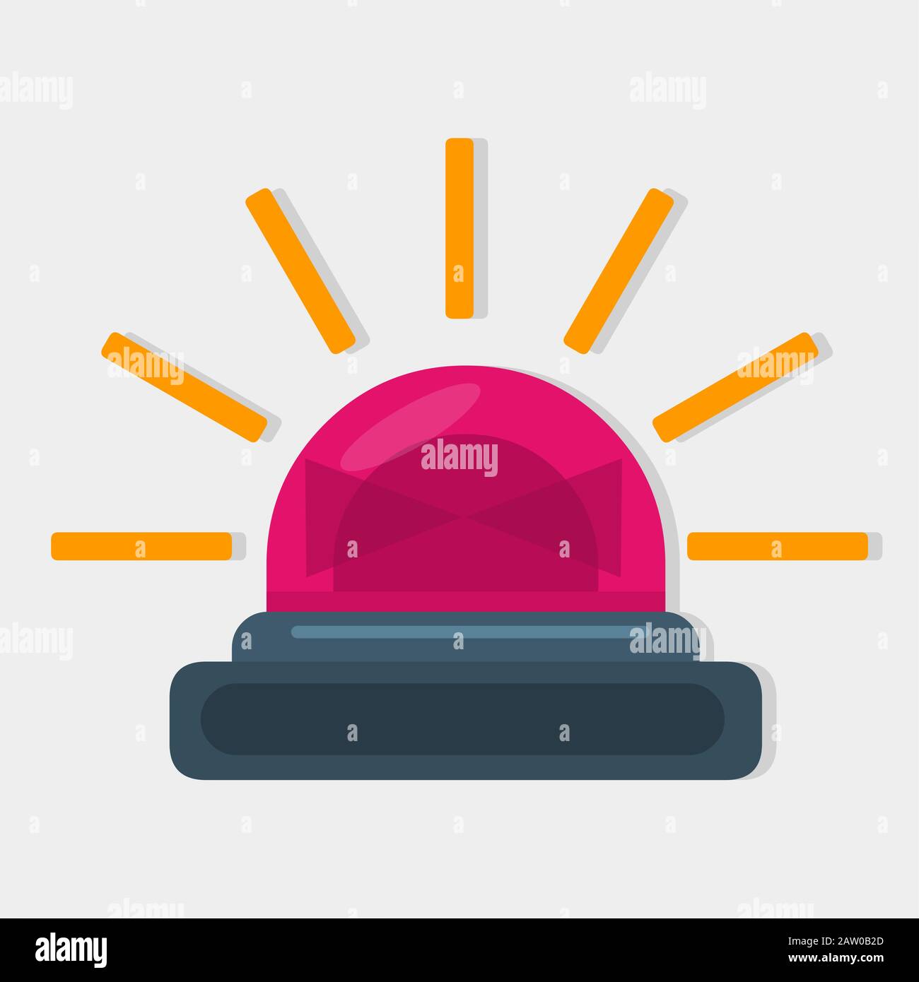 red fire sirens isolated for firefighter concept icon vector ...