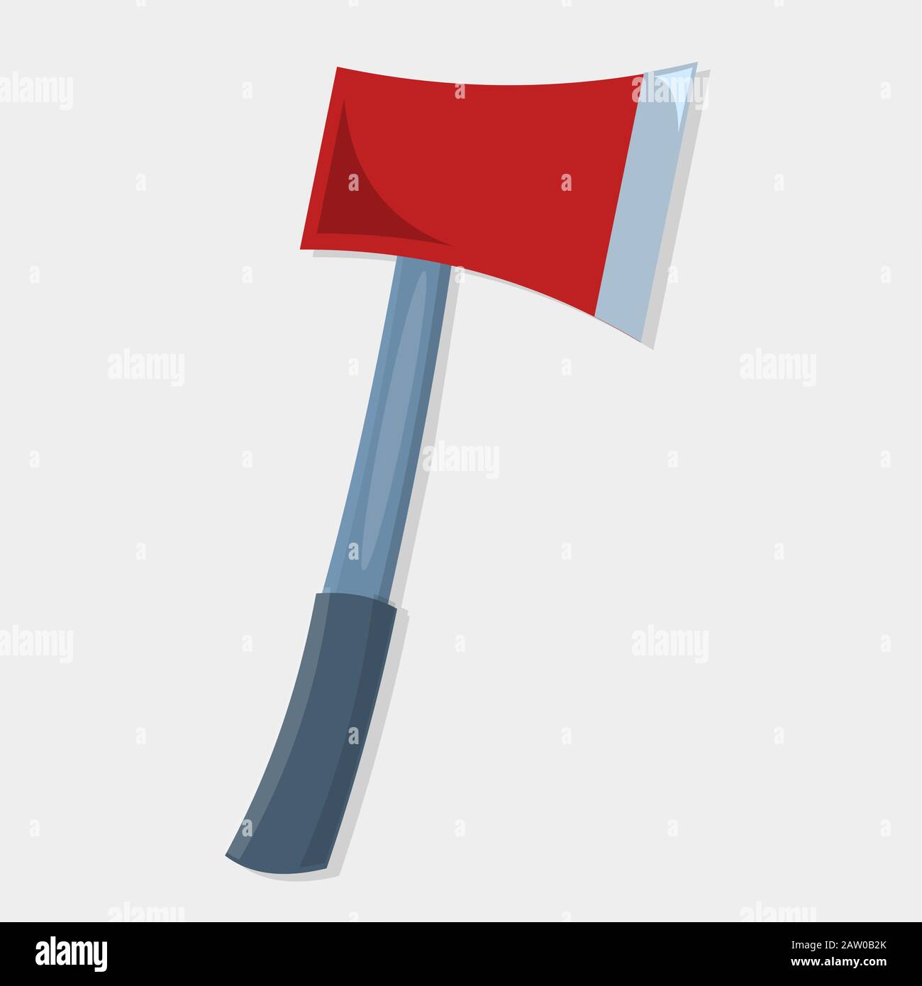 red fire axe isolated for firefighter concept icon vector illustration ...
