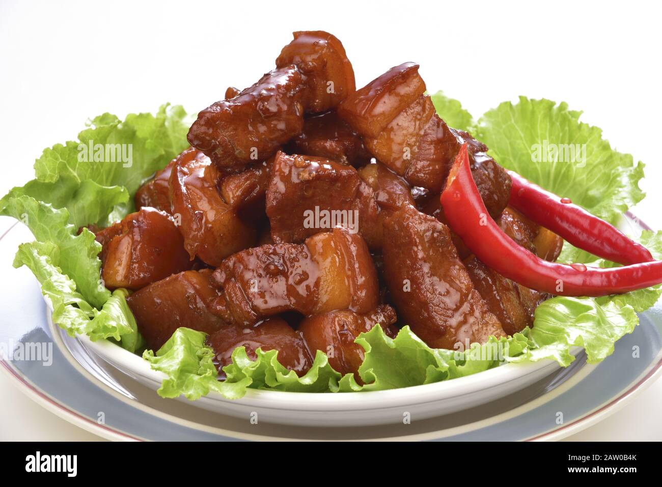 Red Braised Pork Stock Photo - Alamy