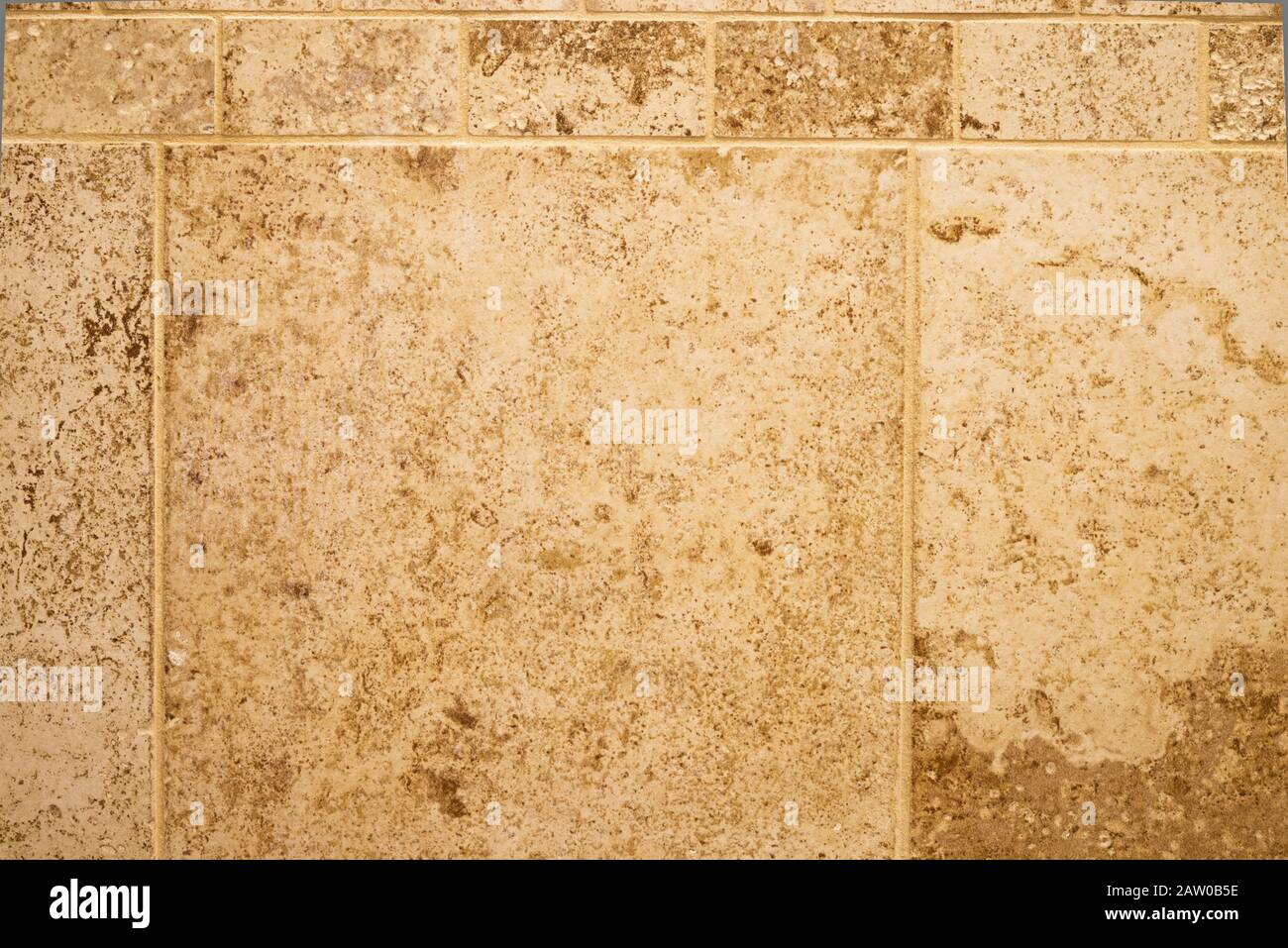 large tan and brown tile background texture Stock Photo - Alamy