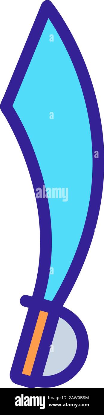 Saber icon vector. Isolated contour symbol illustration Stock Vector ...