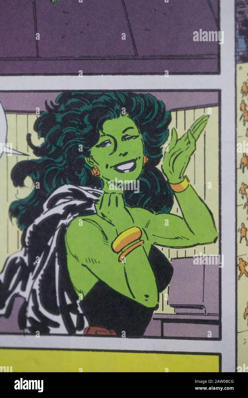 She hulk comic close up Stock Photo - Alamy