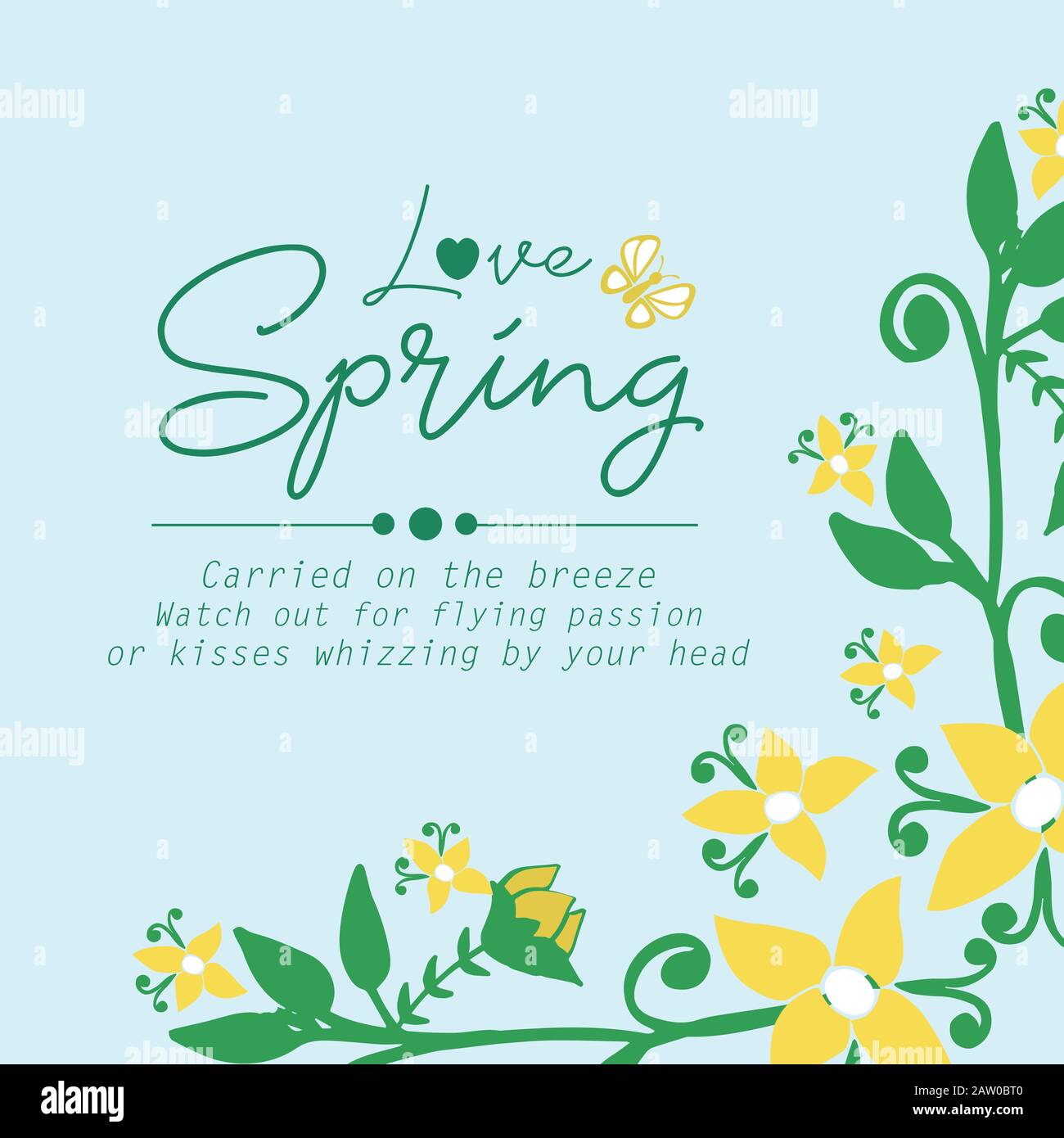The elegant of leaf and flower frame, for love spring poster wallpaper ...