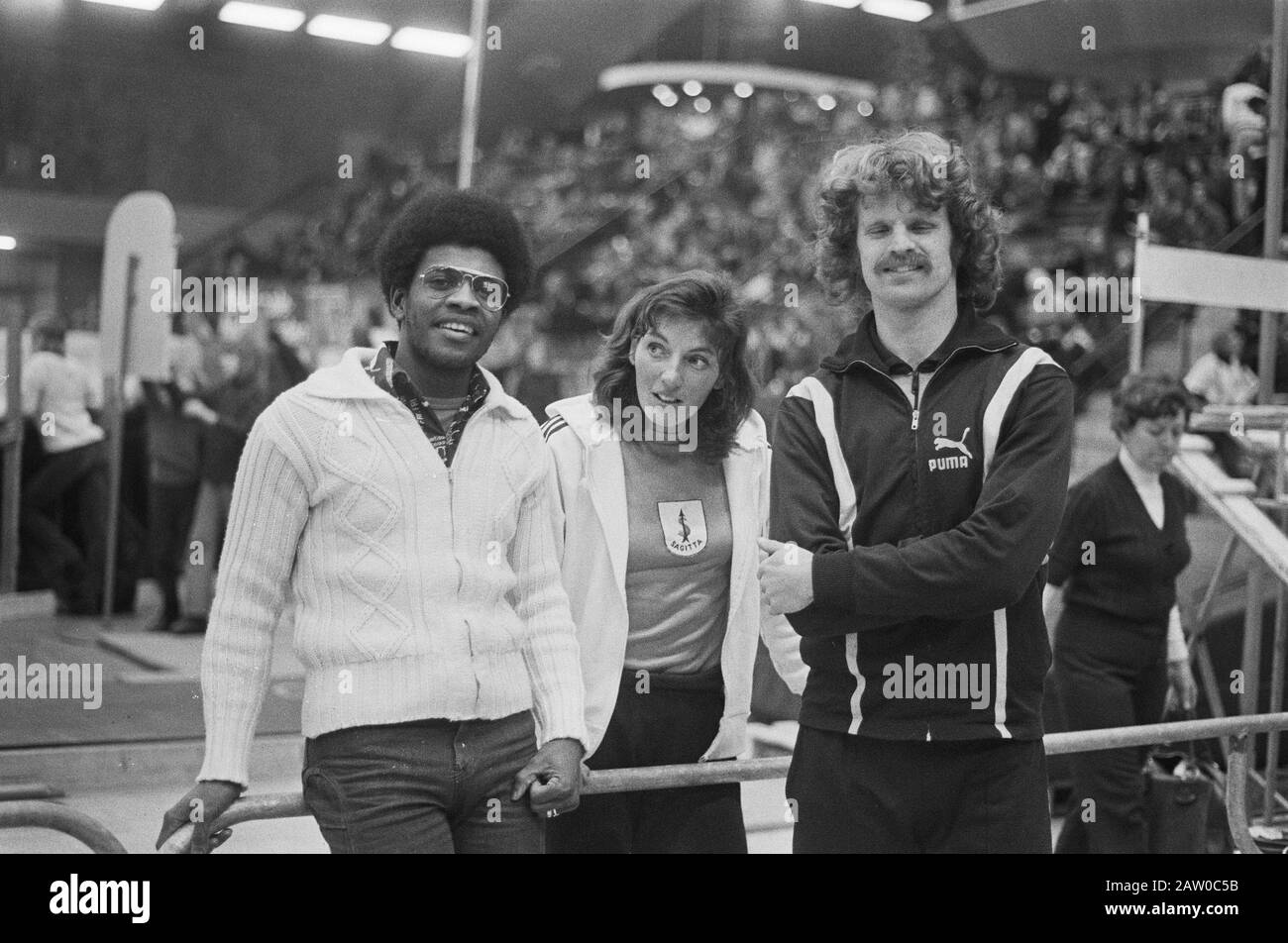 National indoor athletics championships in Arnhem; v.l.n.r. Roy Sedoc ...