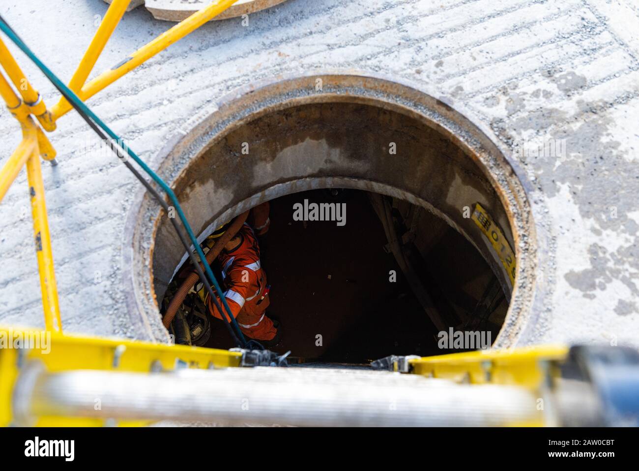 Montreal Quebec Canada February 5 2020: Looking down into a street ...