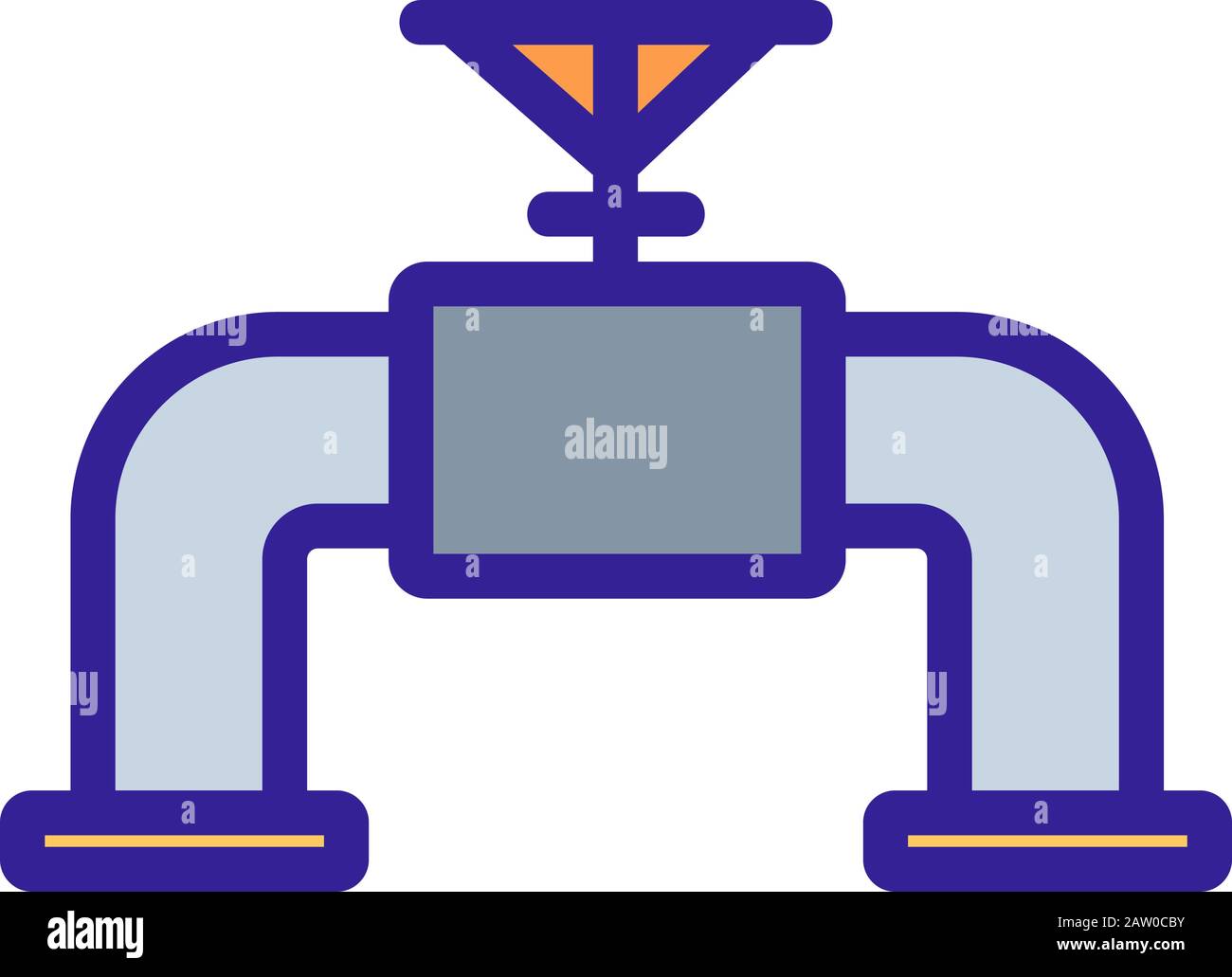 Plumbing pipe icon vector. Isolated contour symbol illustration Stock ...