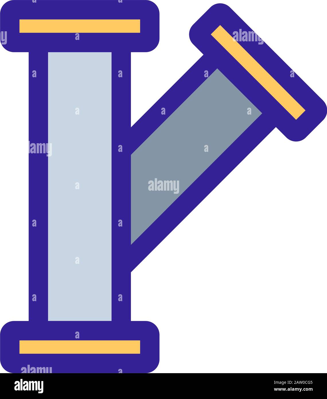 Plumbing pipe icon vector. Isolated contour symbol illustration Stock ...