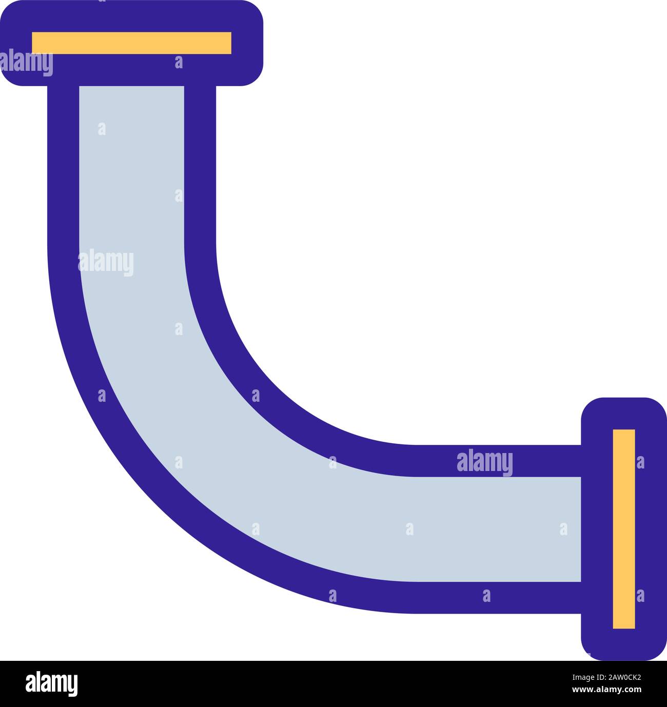 Plumbing pipe icon vector. Isolated contour symbol illustration Stock ...
