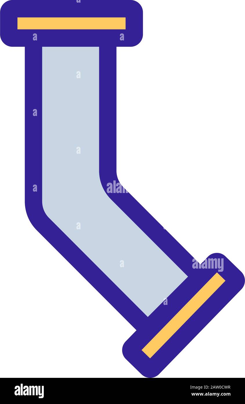 Plumbing pipe icon vector. Isolated contour symbol illustration Stock ...