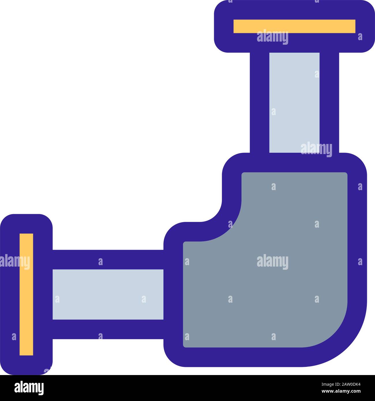 Plumbing pipe icon vector. Isolated contour symbol illustration Stock ...