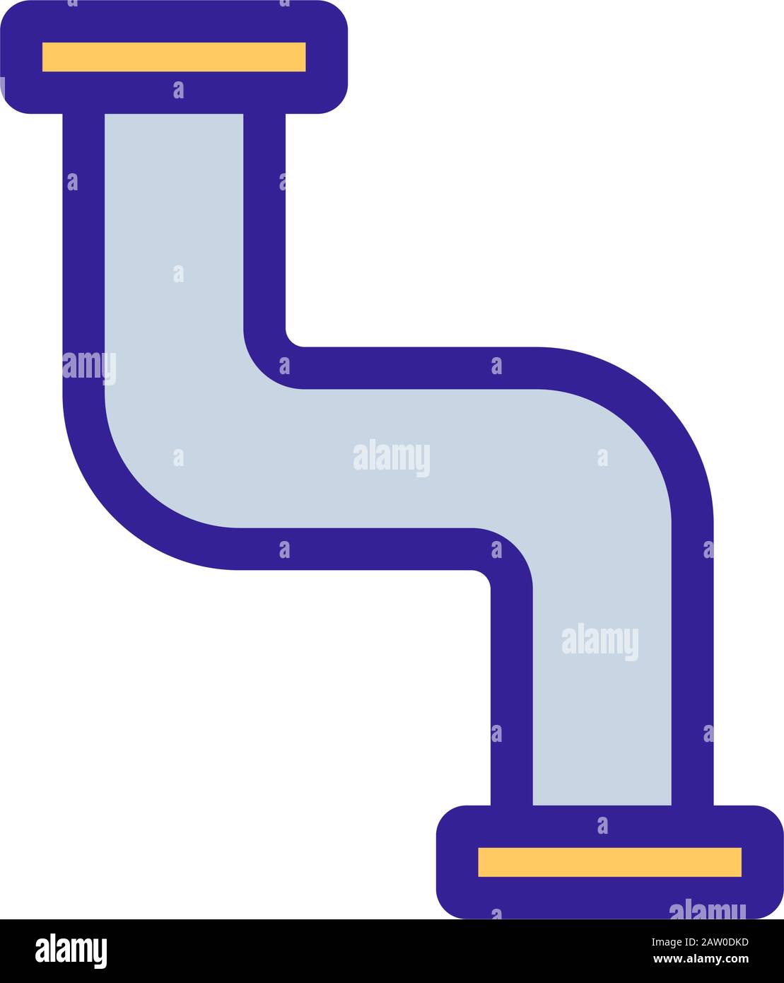 Plumbing pipe icon vector. Isolated contour symbol illustration Stock ...