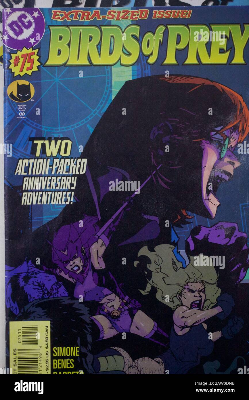 Birds Of Prey, DC comic book collection Stock Photo - Alamy