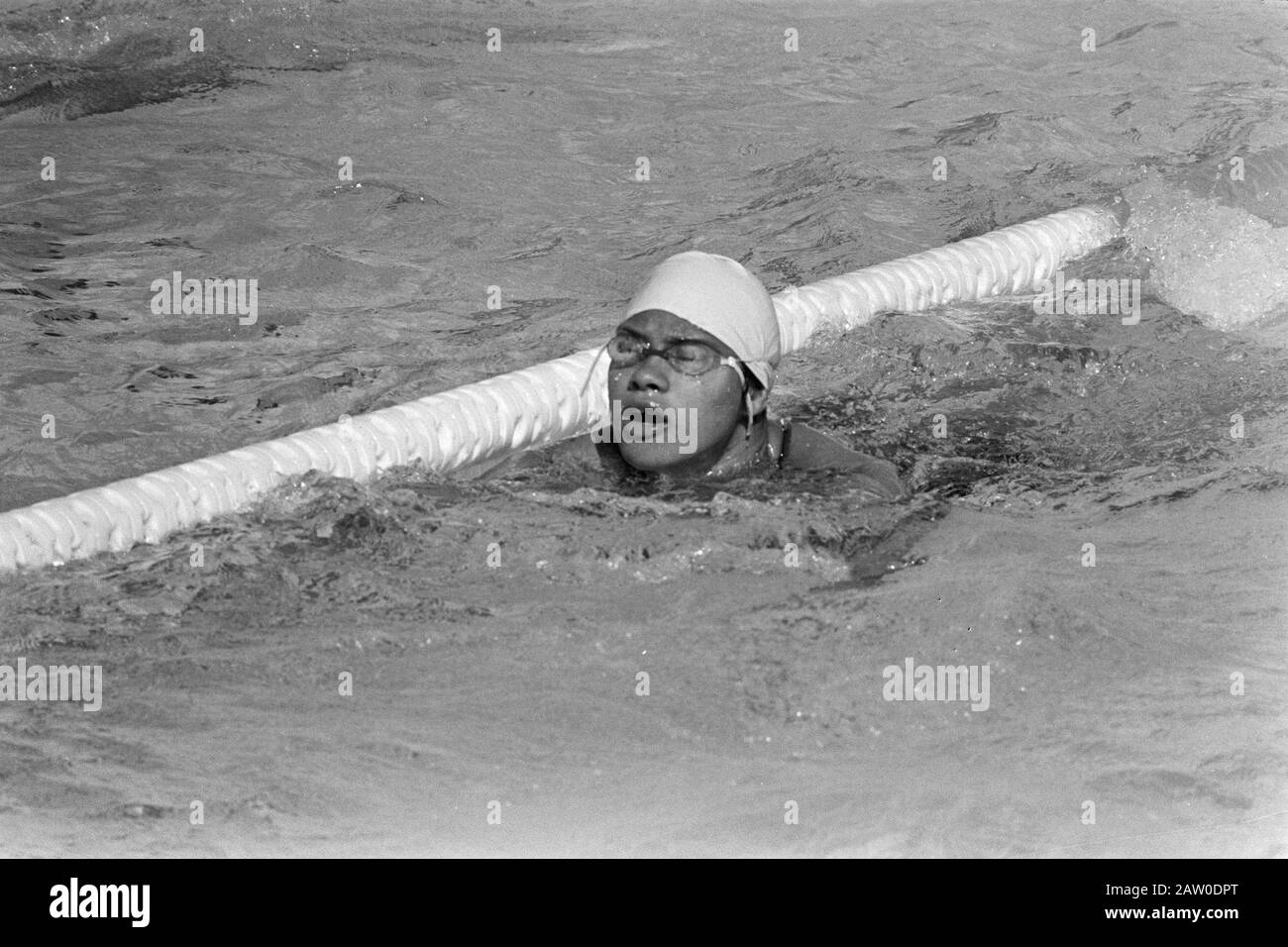 National swimming championships in Den Hommel; Enith Brigitha in action ...