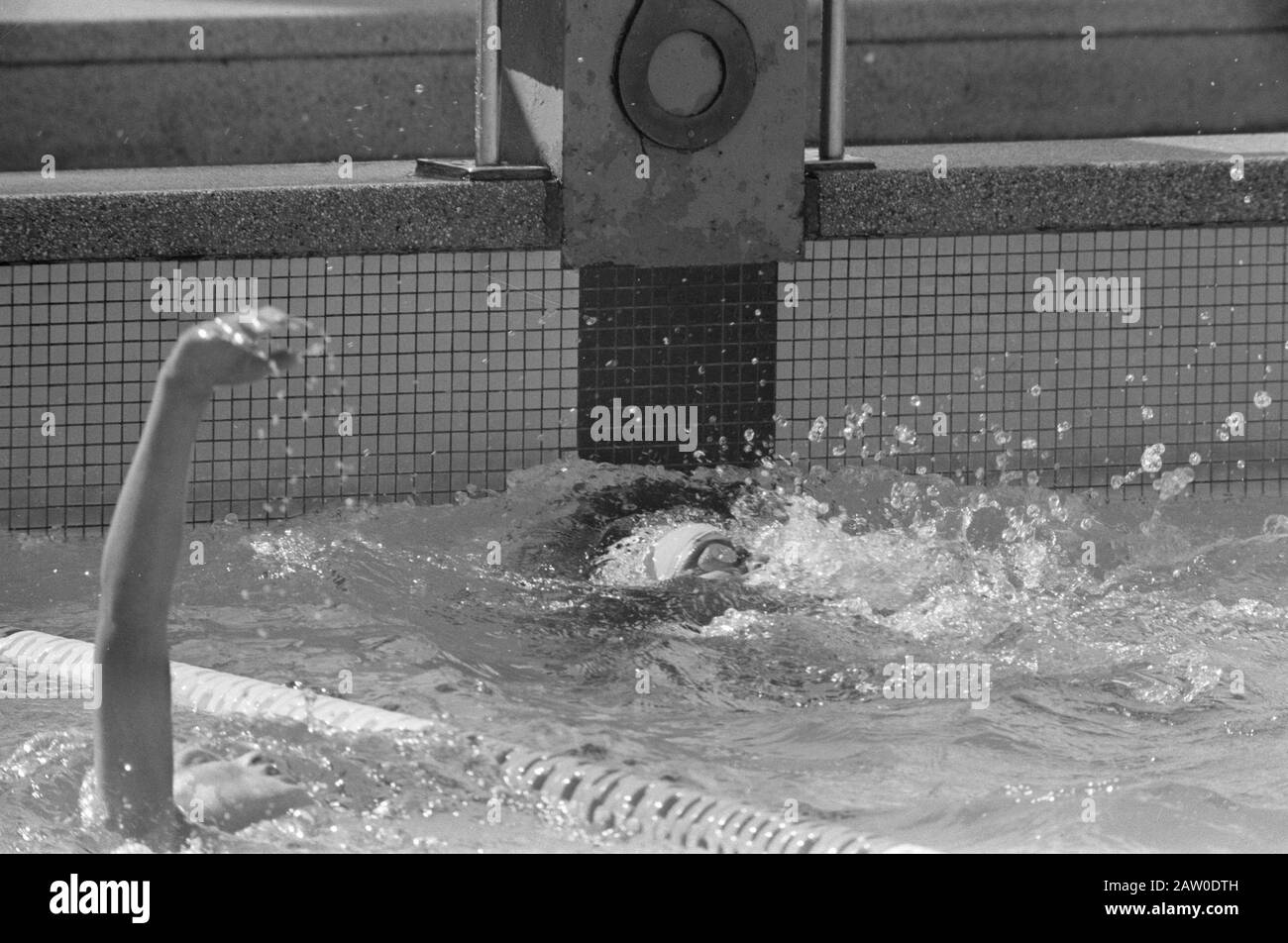 National swimming championships in Den Hommel; Enith Brigitha in action ...