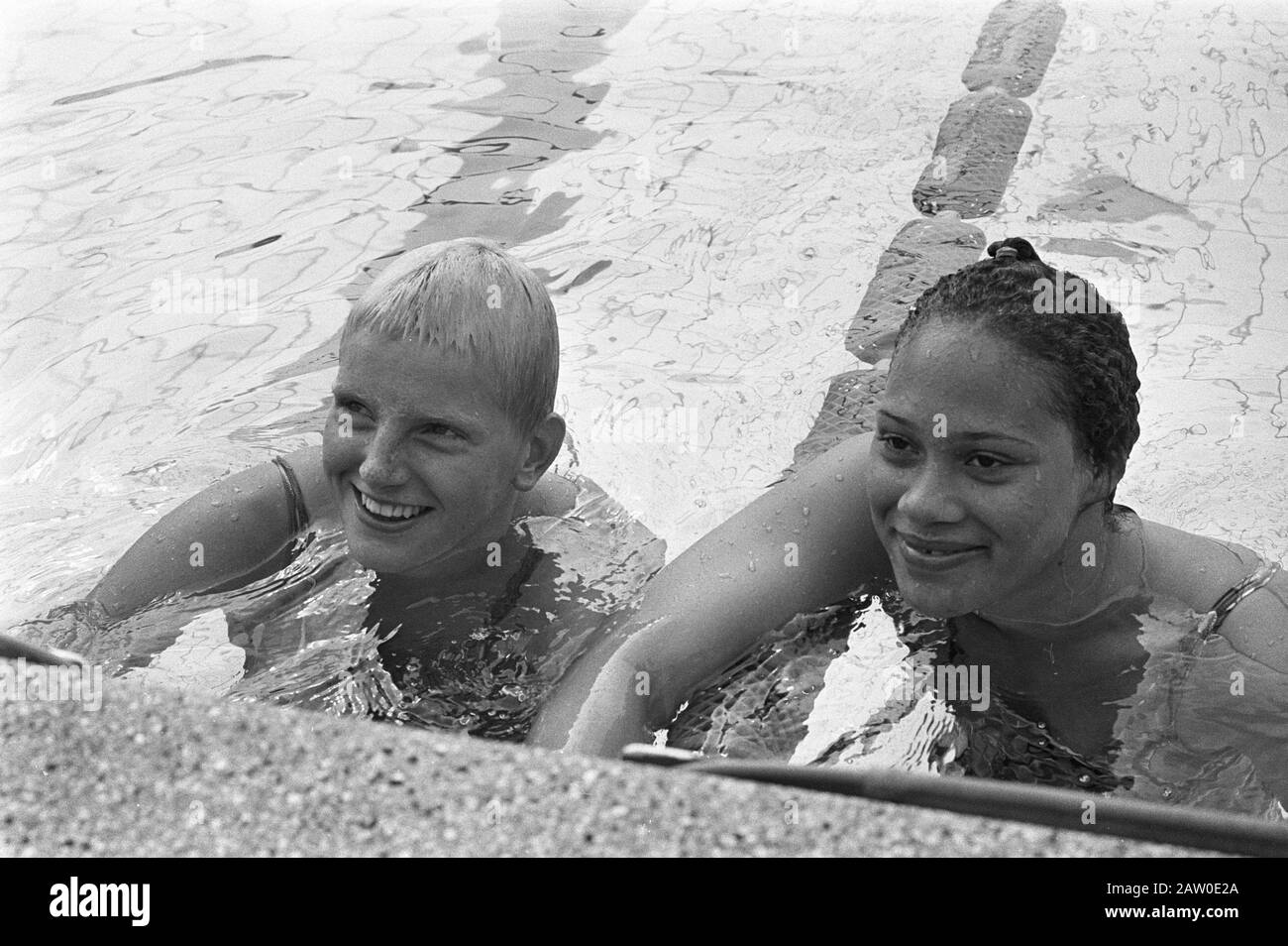 National swimming championships in Utrecht, hansje bunschoten (left ...