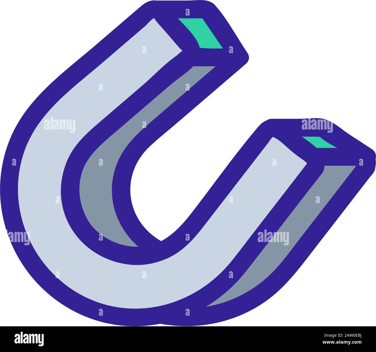 magnet icon vector. Isolated contour symbol illustration Stock Vector ...