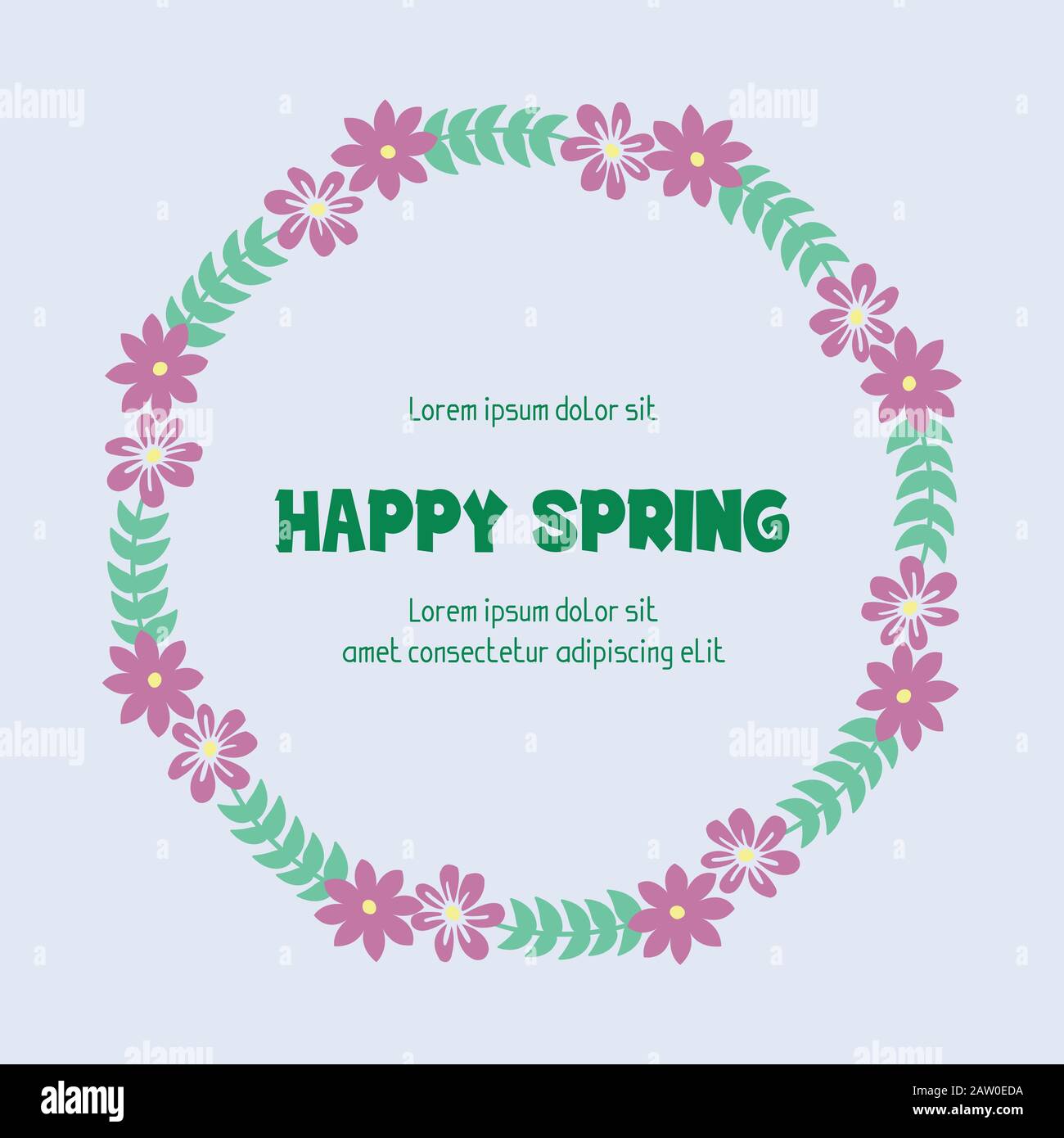 Elegant Pattern leaf and floral frame, with grey background, for happy ...