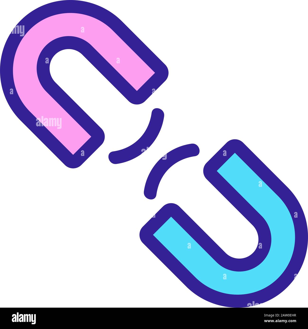 magnet icon vector. Isolated contour symbol illustration Stock Vector ...