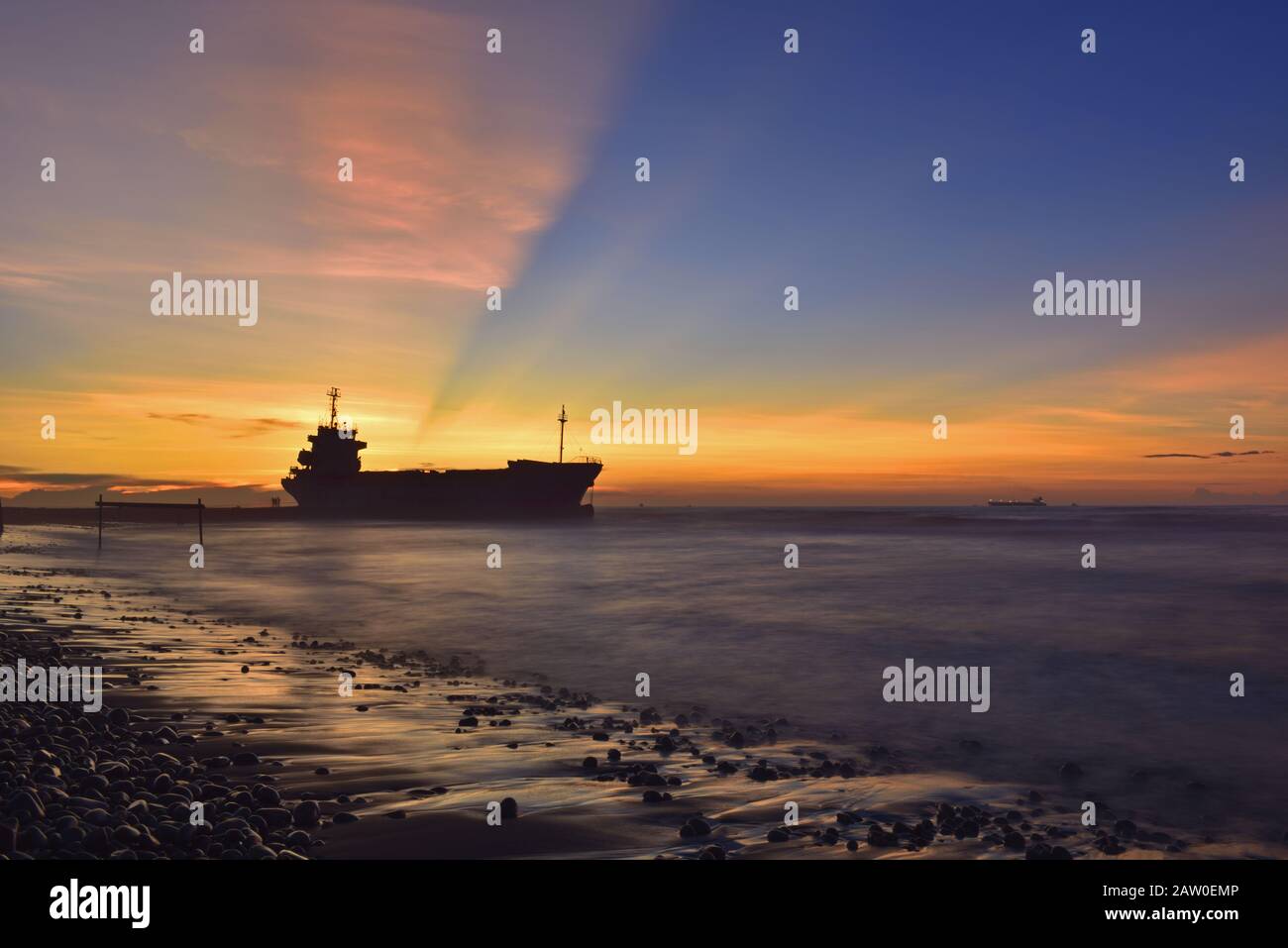 ship on sea Stock Photo - Alamy