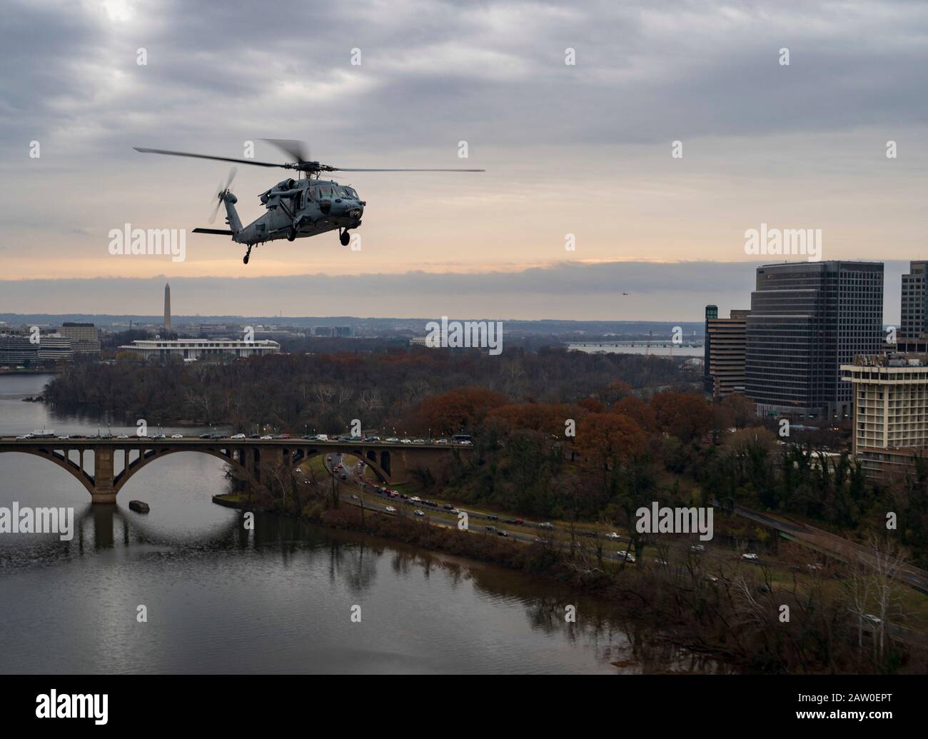 191210-N-VQ790-1087 WASHINGTON (Dec. 10, 2019) An MH-60S Knighthawk ...