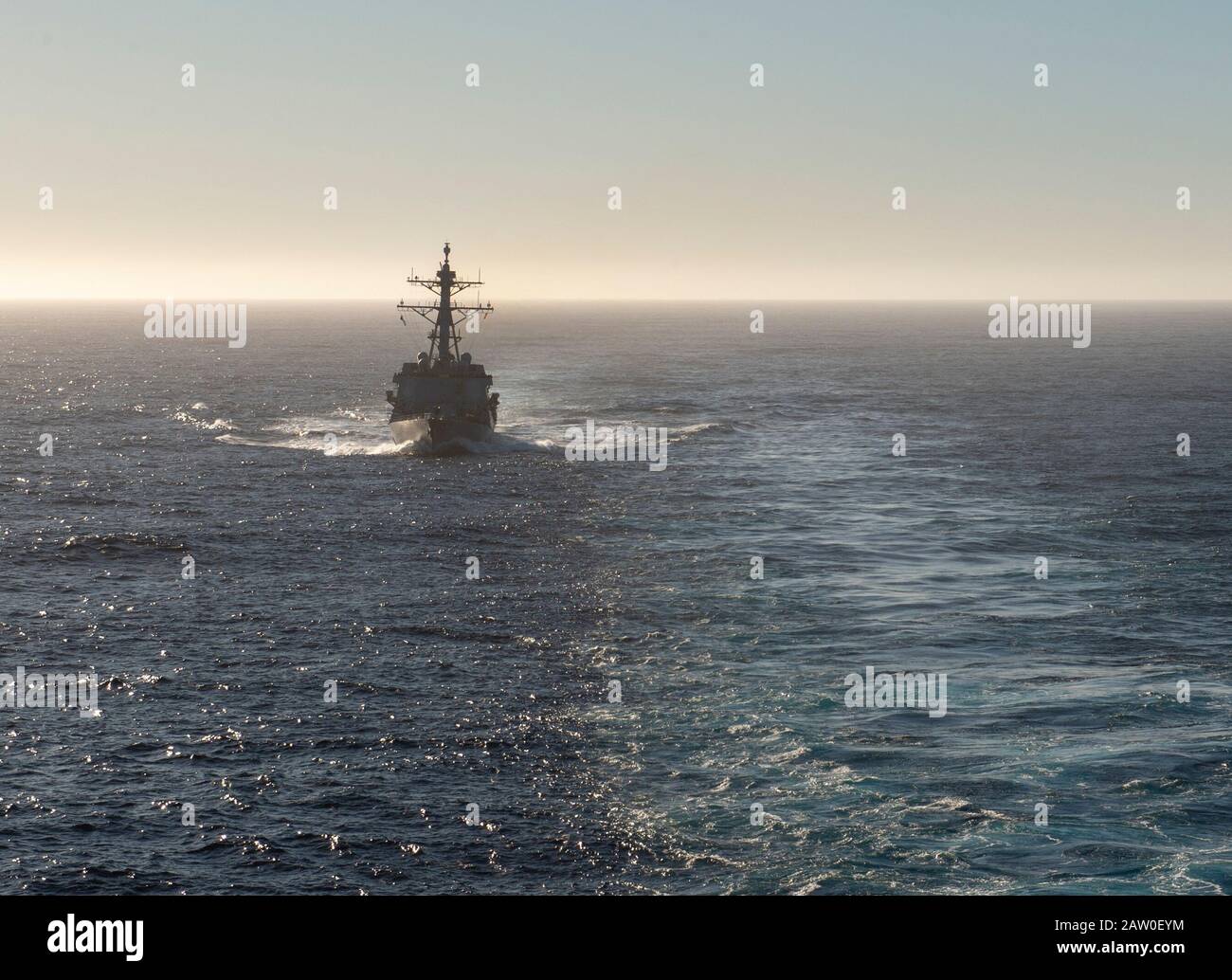 PACIFIC OCEAN (Jan. 30, 2020) The guided-missile destroyer USS Halsey ...
