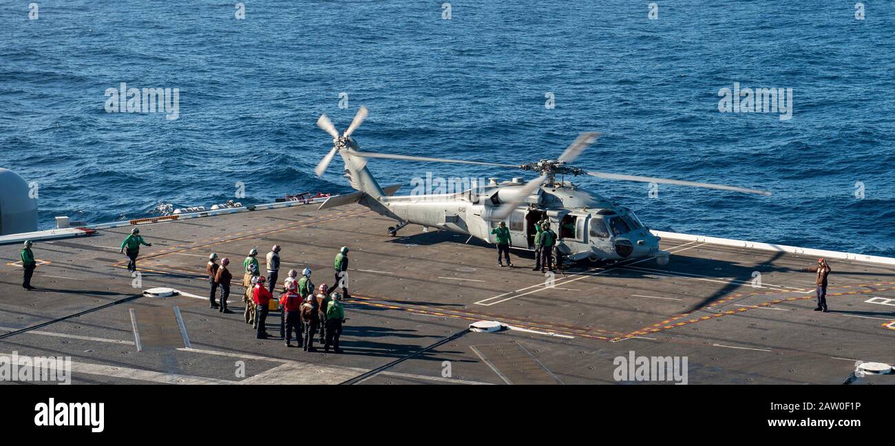 PACIFIC OCEAN (Jan. 30, 2020) An MH-60S Sea Hawk, assigned to the ...