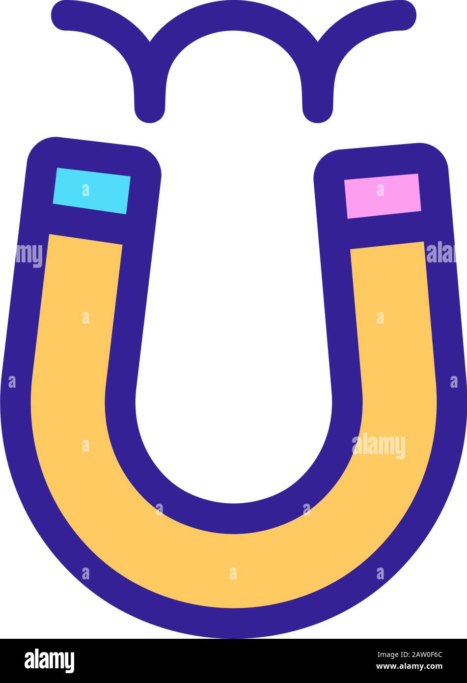 magnet icon vector. Isolated contour symbol illustration Stock Vector ...