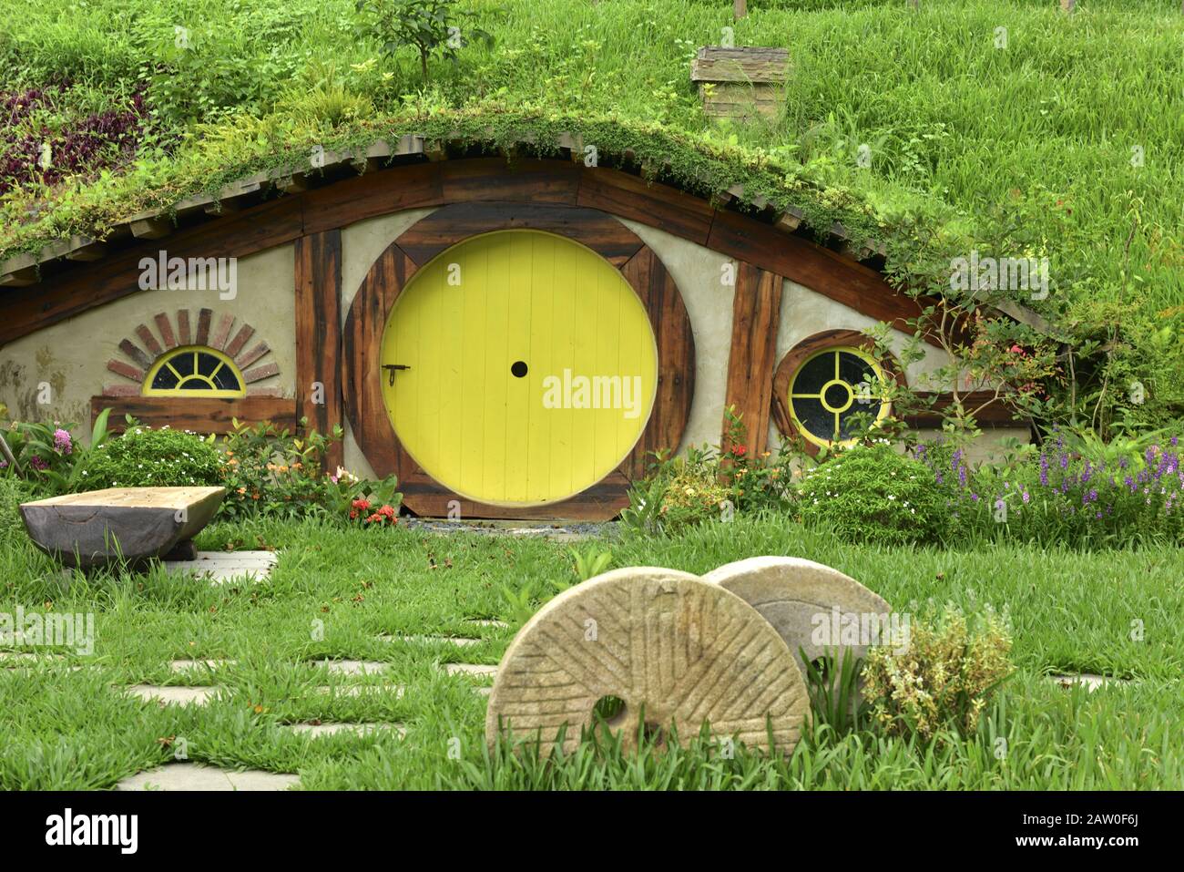 dwarf's home New Zealand Stock Photo - Alamy