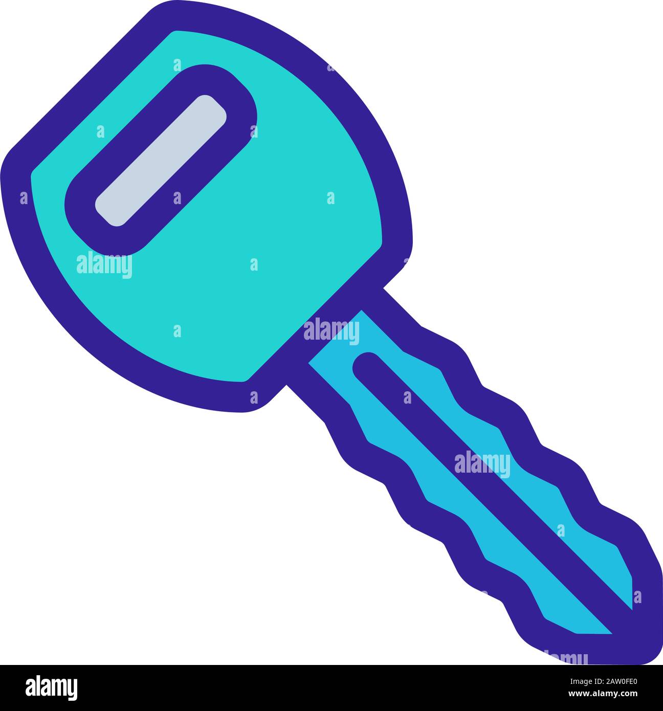 key icon vector. Isolated contour symbol illustration Stock Vector ...