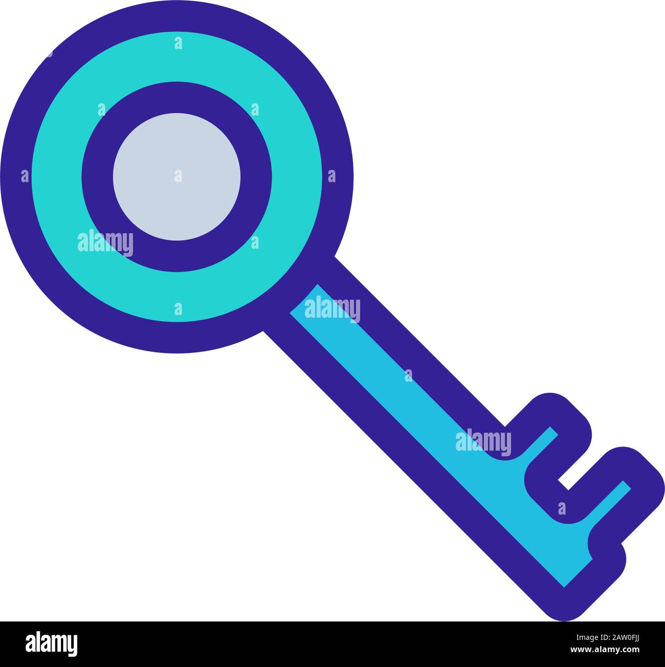 key icon vector. Isolated contour symbol illustration Stock Vector ...