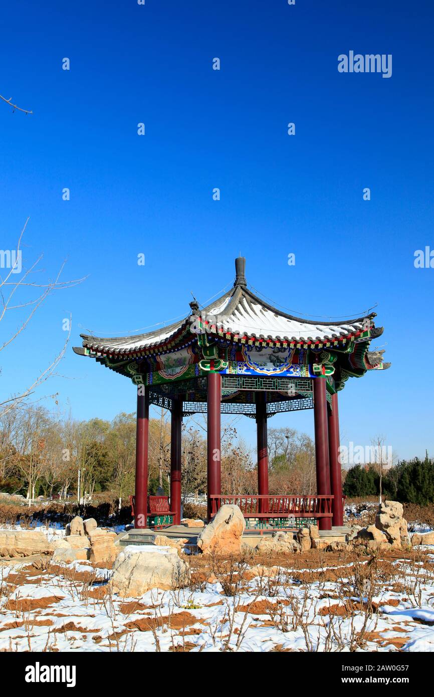 The ancient Chinese pavilion Stock Photo - Alamy