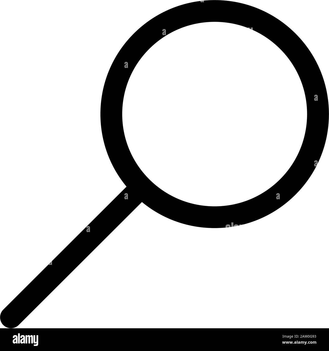 Magnifying Glass Vector Black And White