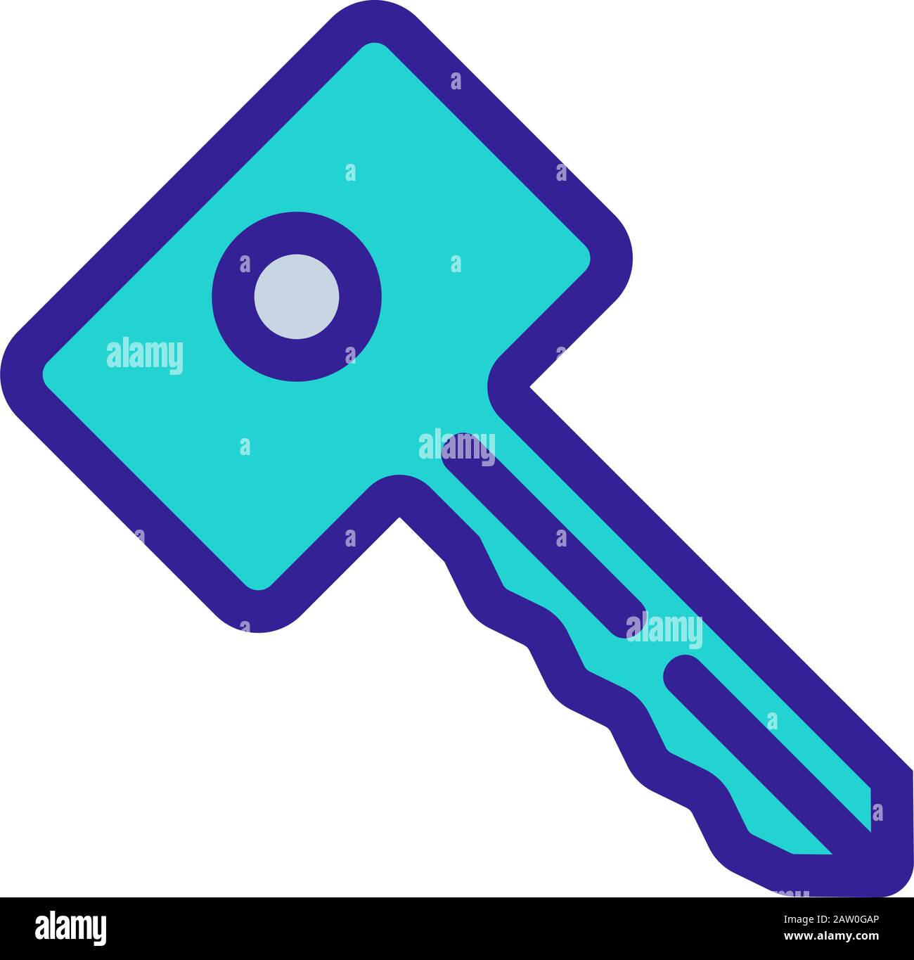key icon vector. Isolated contour symbol illustration Stock Vector ...