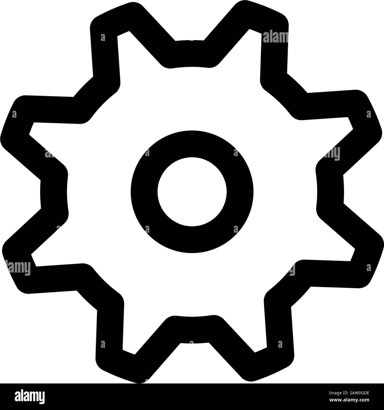 Gear cog concept icon symbol Stock Vector Images - Alamy