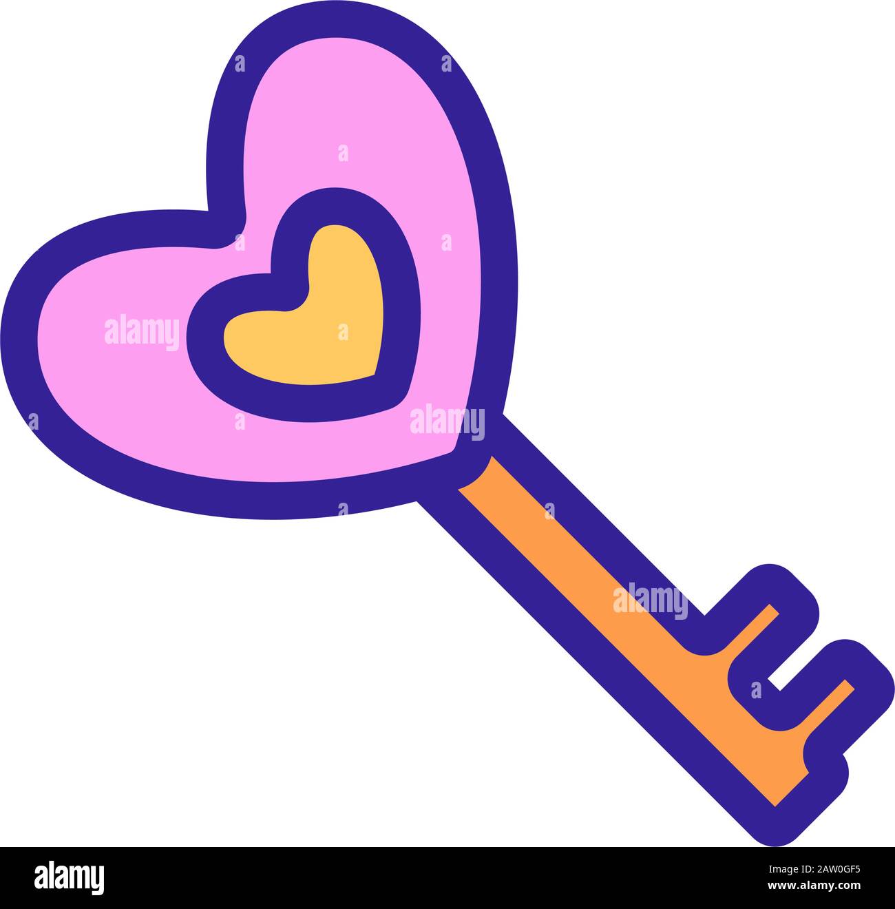 key icon vector. Isolated contour symbol illustration Stock Vector ...