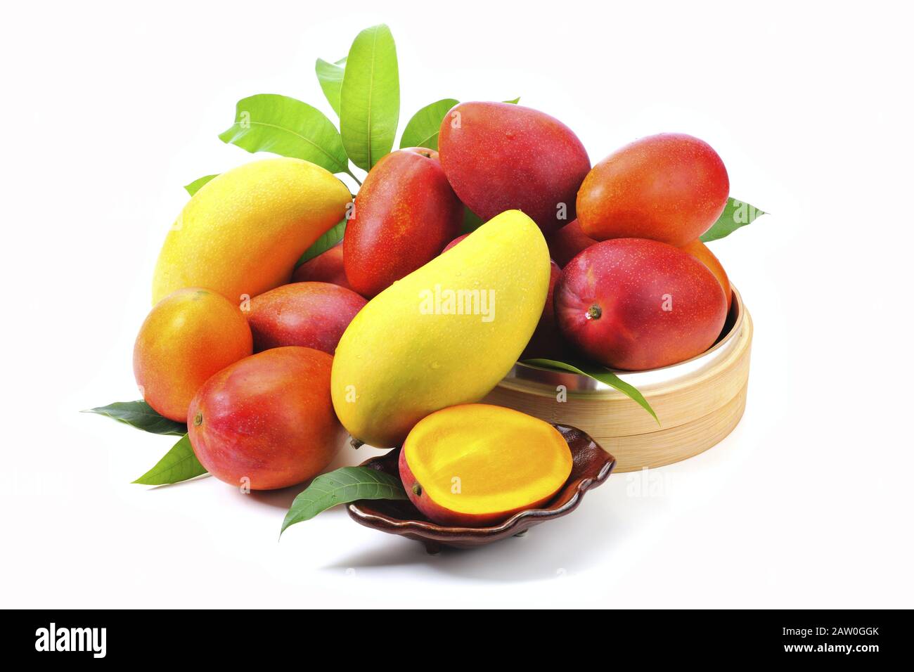 Irwin mango on the white background Stock Photo - Alamy