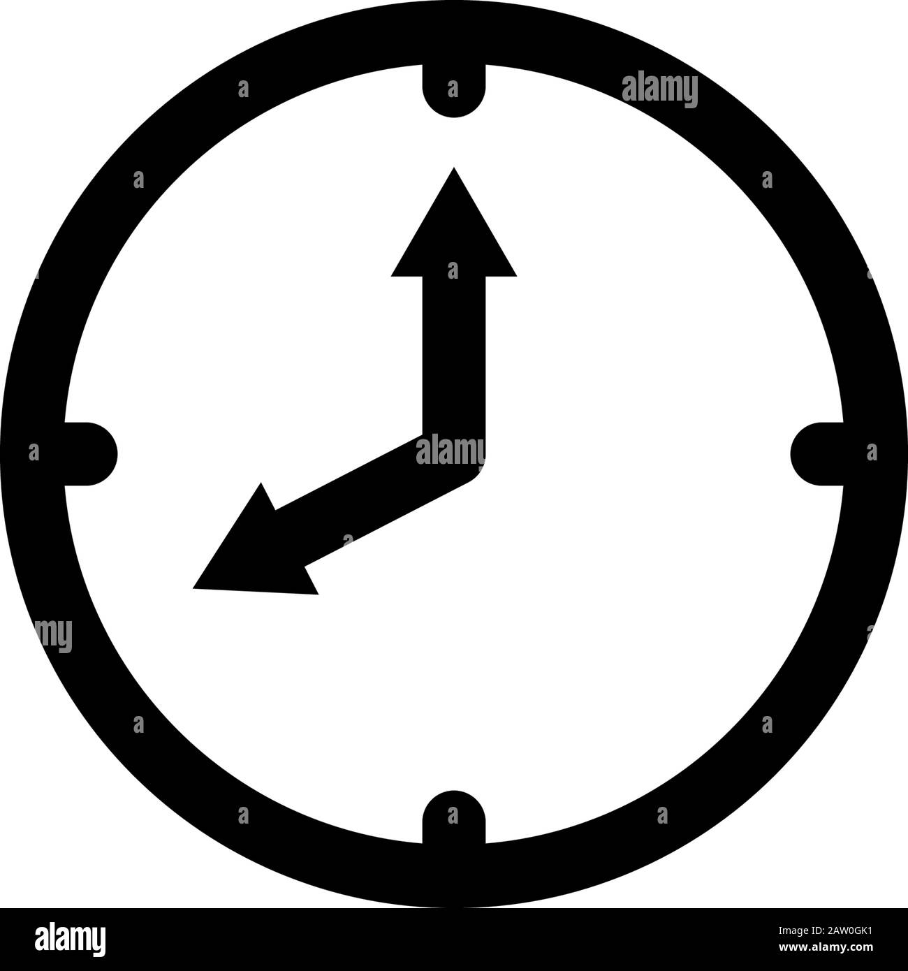Time management vector icon Cut Out Stock Images & Pictures - Alamy