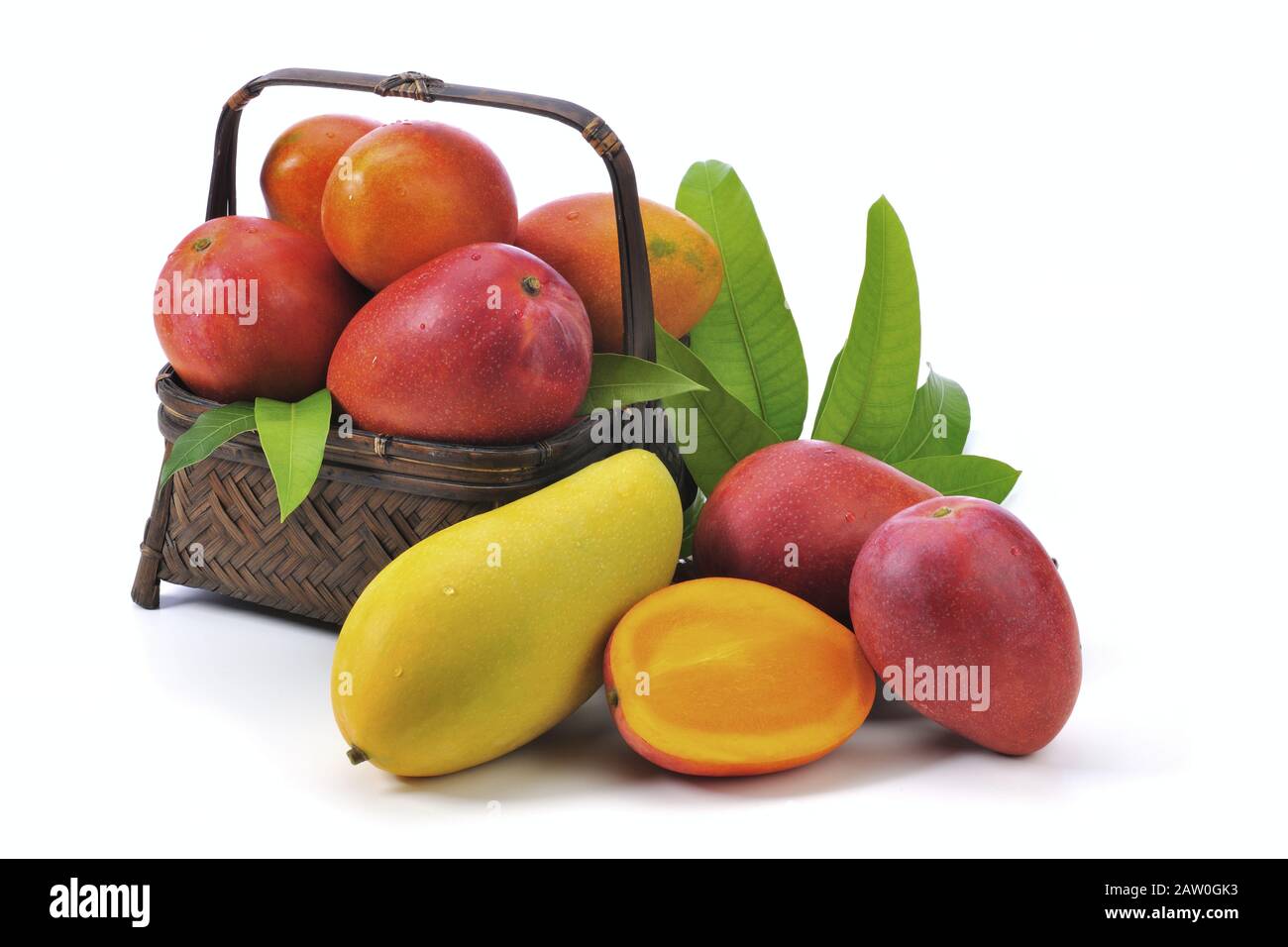 Irwin mango on the white background Stock Photo - Alamy