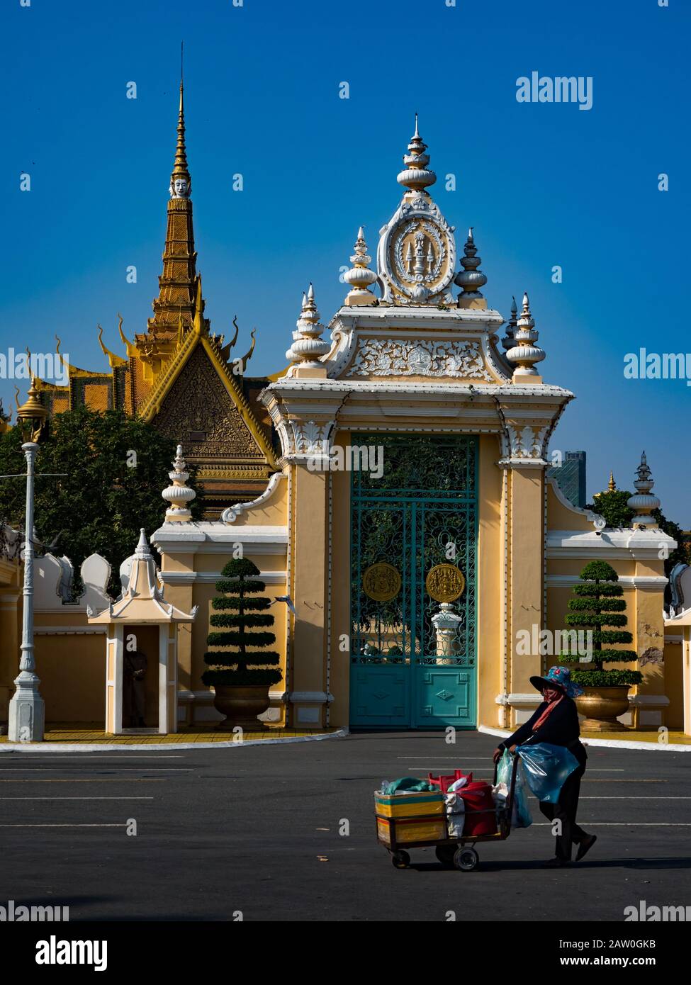 The Throne hall of the Royal palace of the Khmer in Phnom Penh Cambodia ...