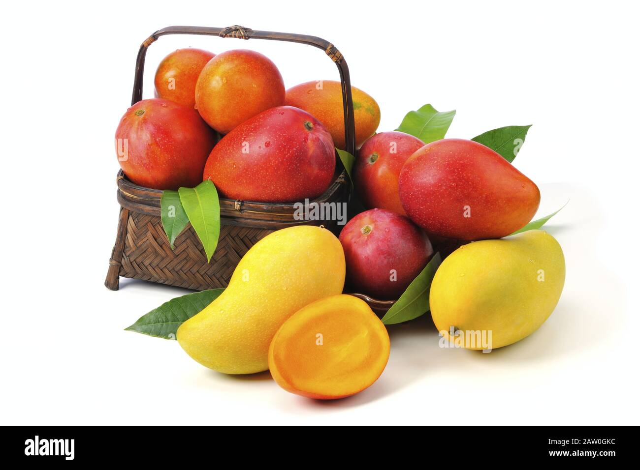 Irwin mango on the white background Stock Photo - Alamy