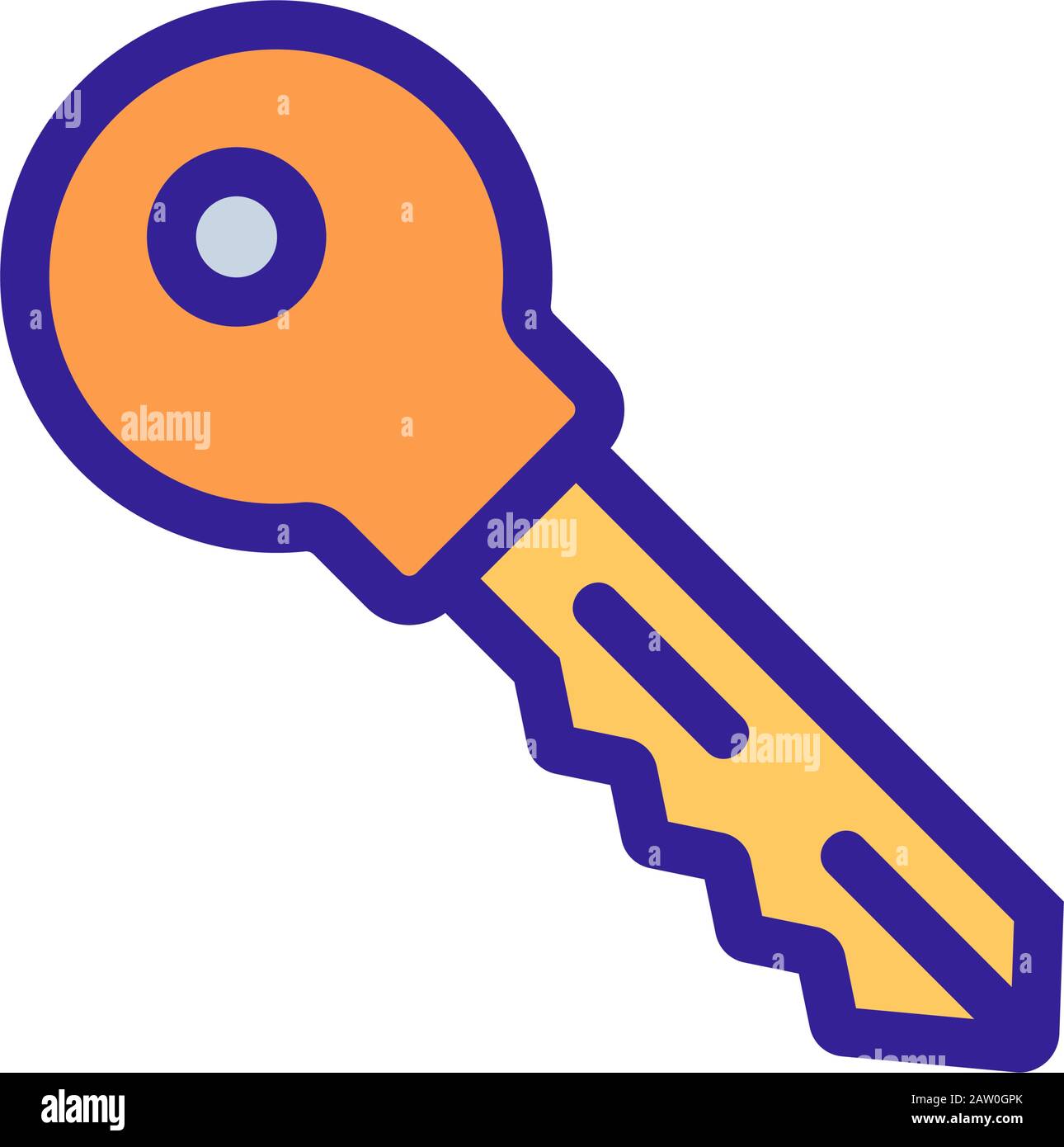 key icon vector. Isolated contour symbol illustration Stock Vector ...