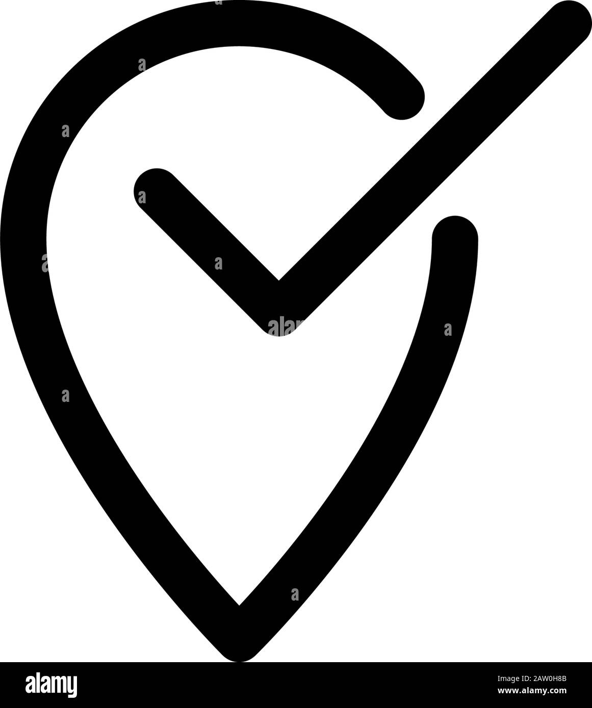 Red location pin vector Cut Out Stock Images & Pictures - Alamy