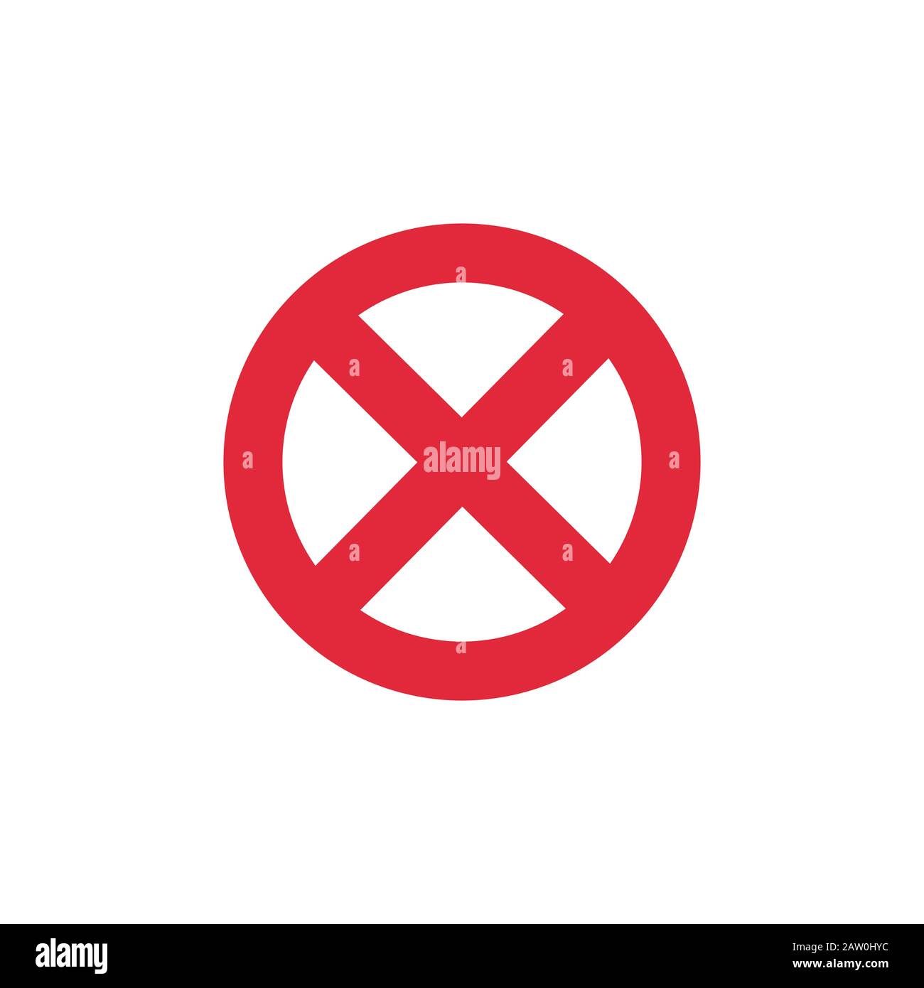 No parking flat icon, vector sign, colorful pictogram isolated on white ...