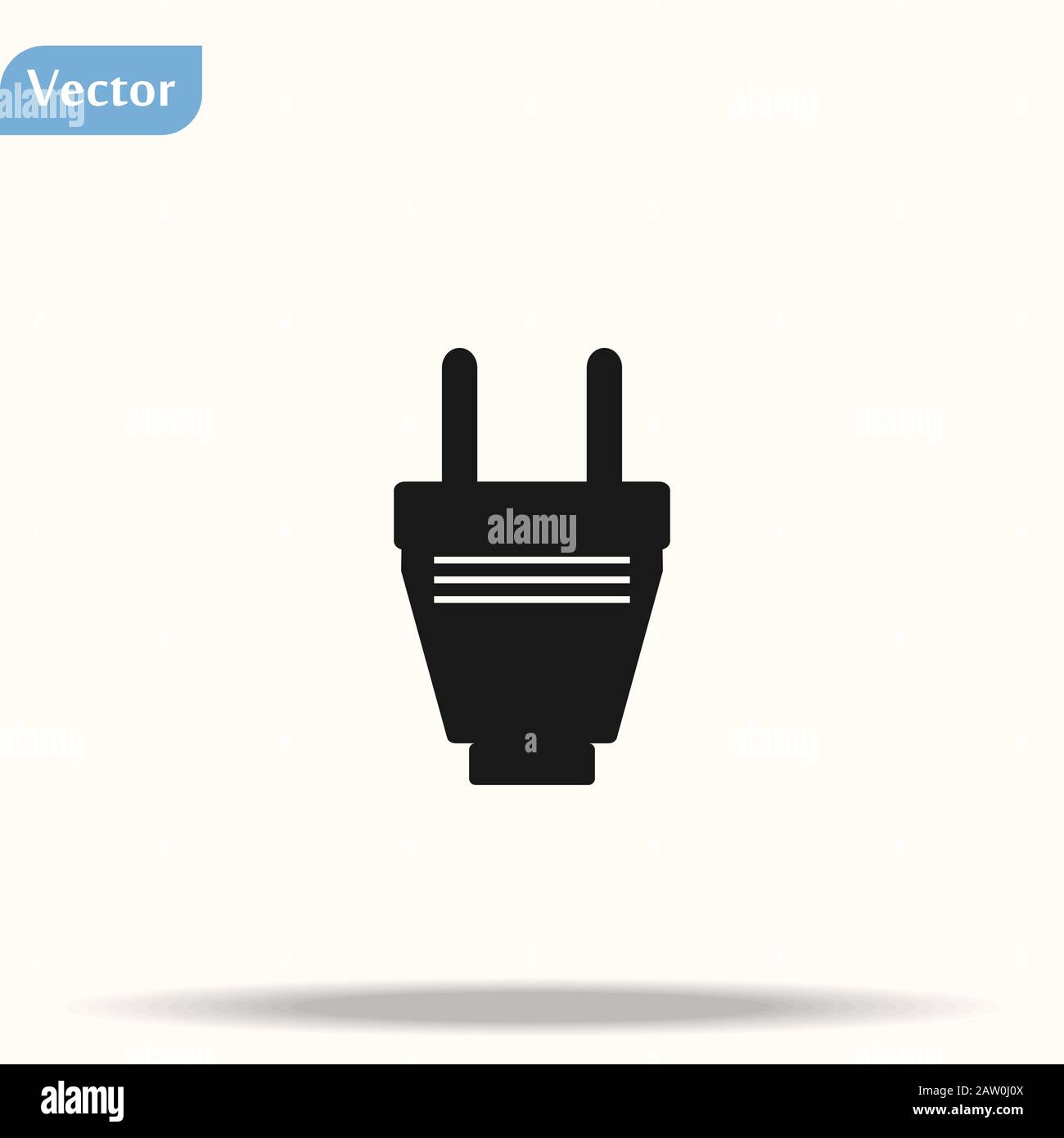 Plug Icon. uk electric plug icon. Illustration style is flat iconic ...