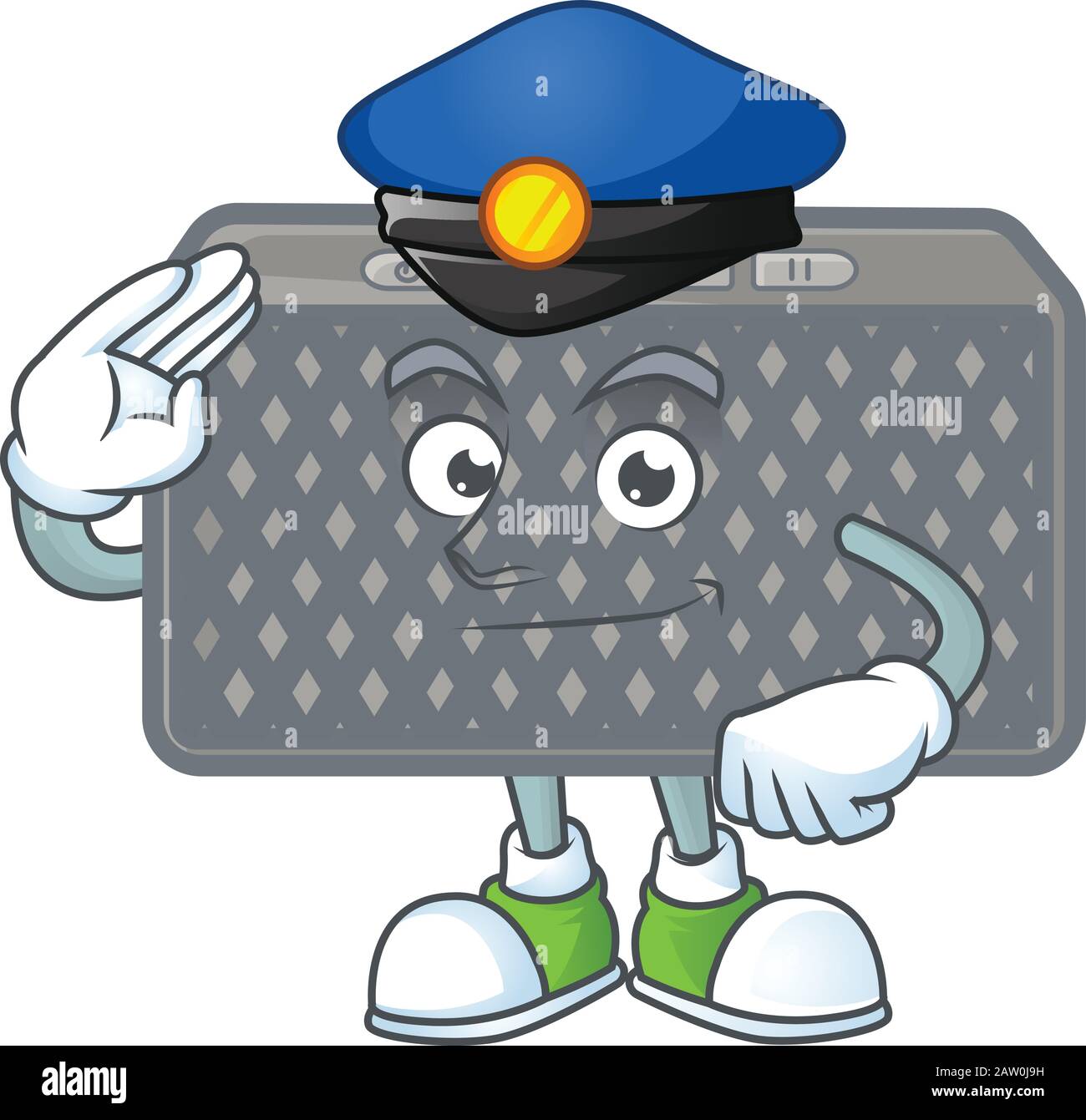A character design of wireless speaker working as a Police officer ...