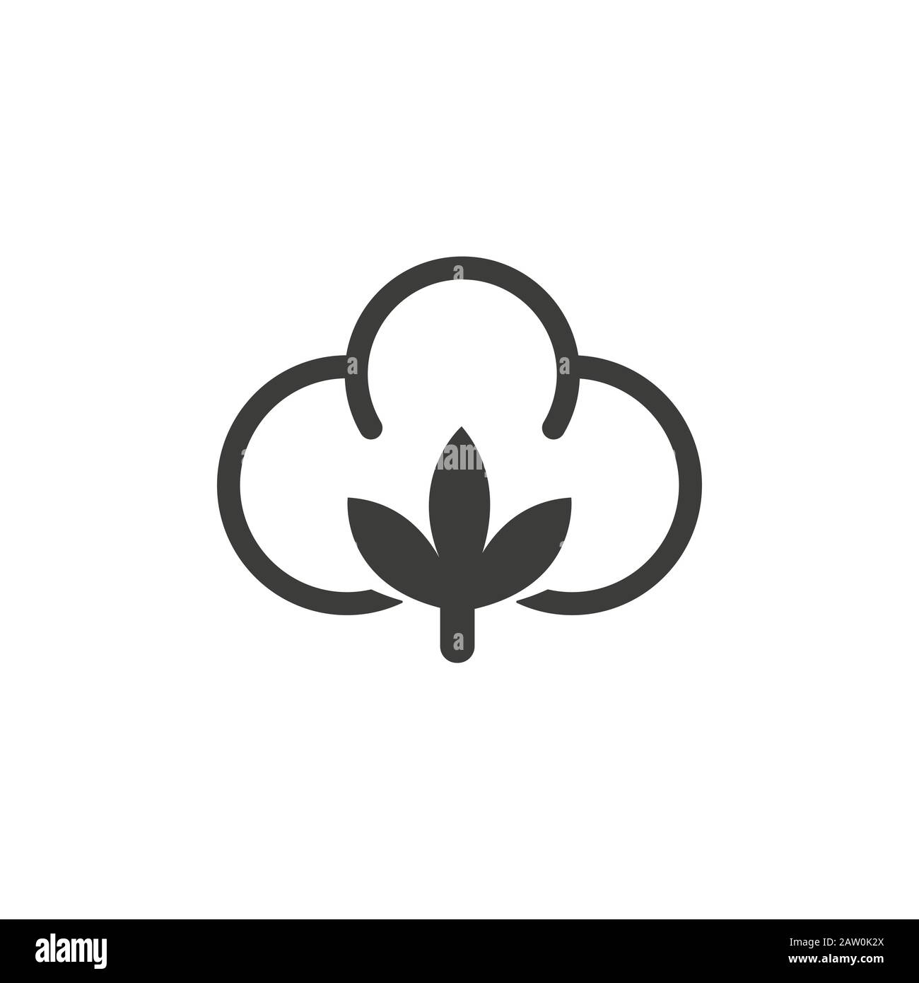 Cotton line icon. Flower, plant, fiber. Fabric features concept. Can be ...