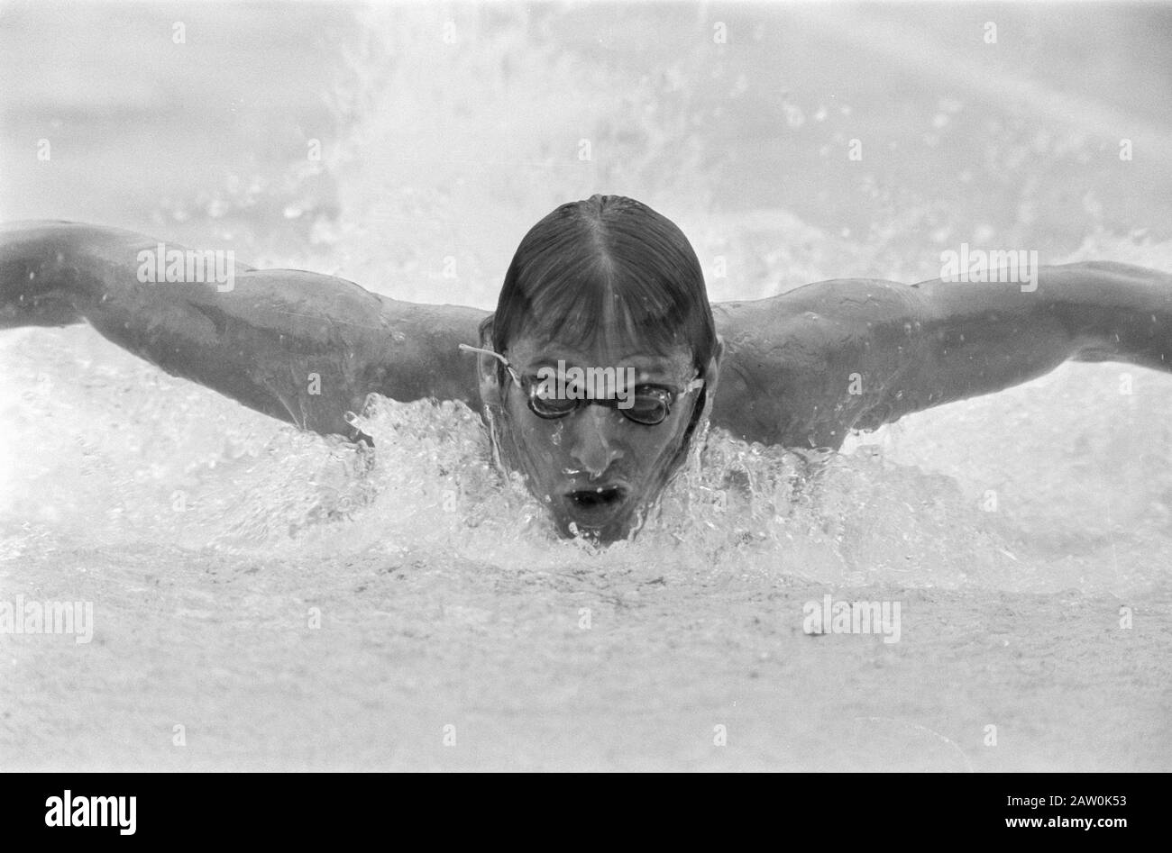 Dutch swimming championships Den Hommel; Arnold Red in action on 100m ...