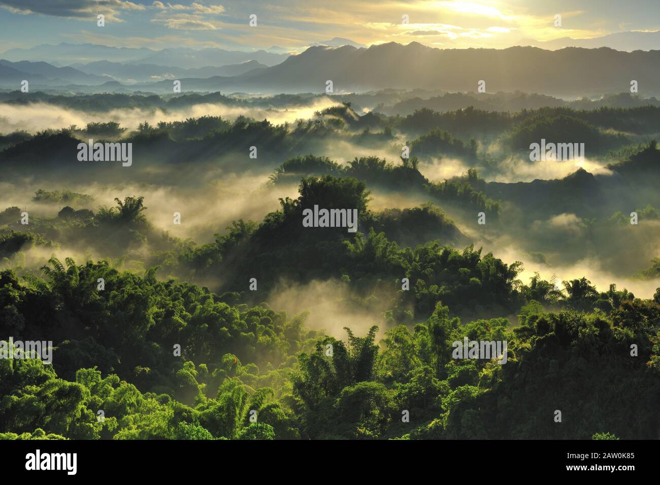 Famous sunrise landscape in Erliao Zuojhen Tainan Stock Photo - Alamy
