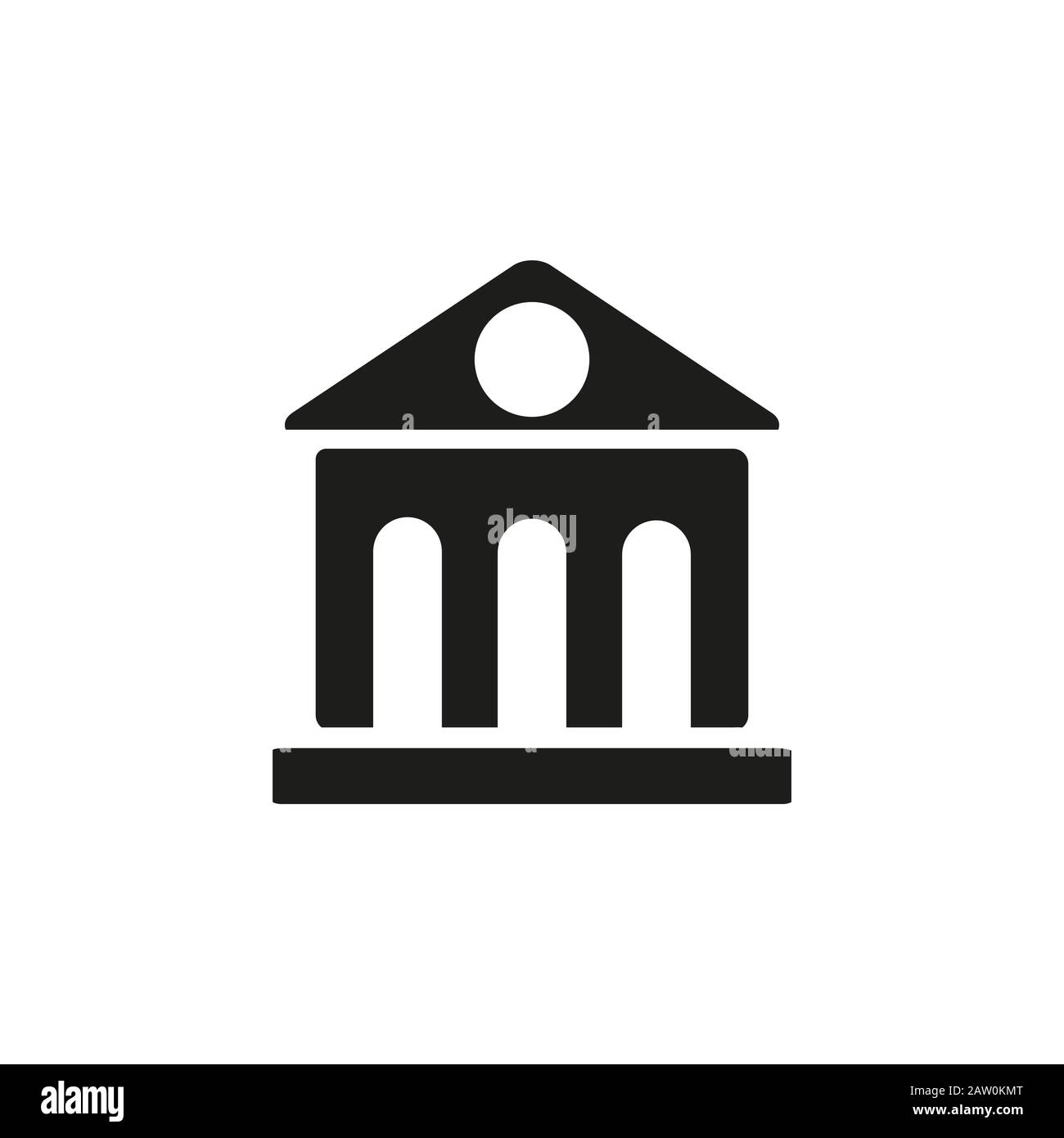 Bank building sign icons, vector illustration. Flat design style Stock ...