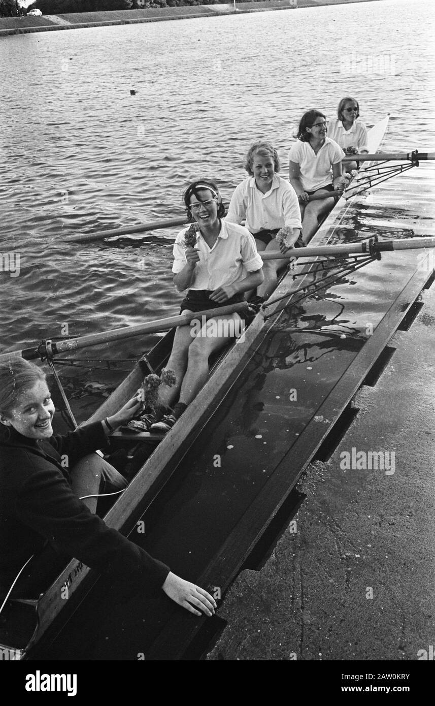 Girls rowing team Black and White Stock Photos & Images - Alamy